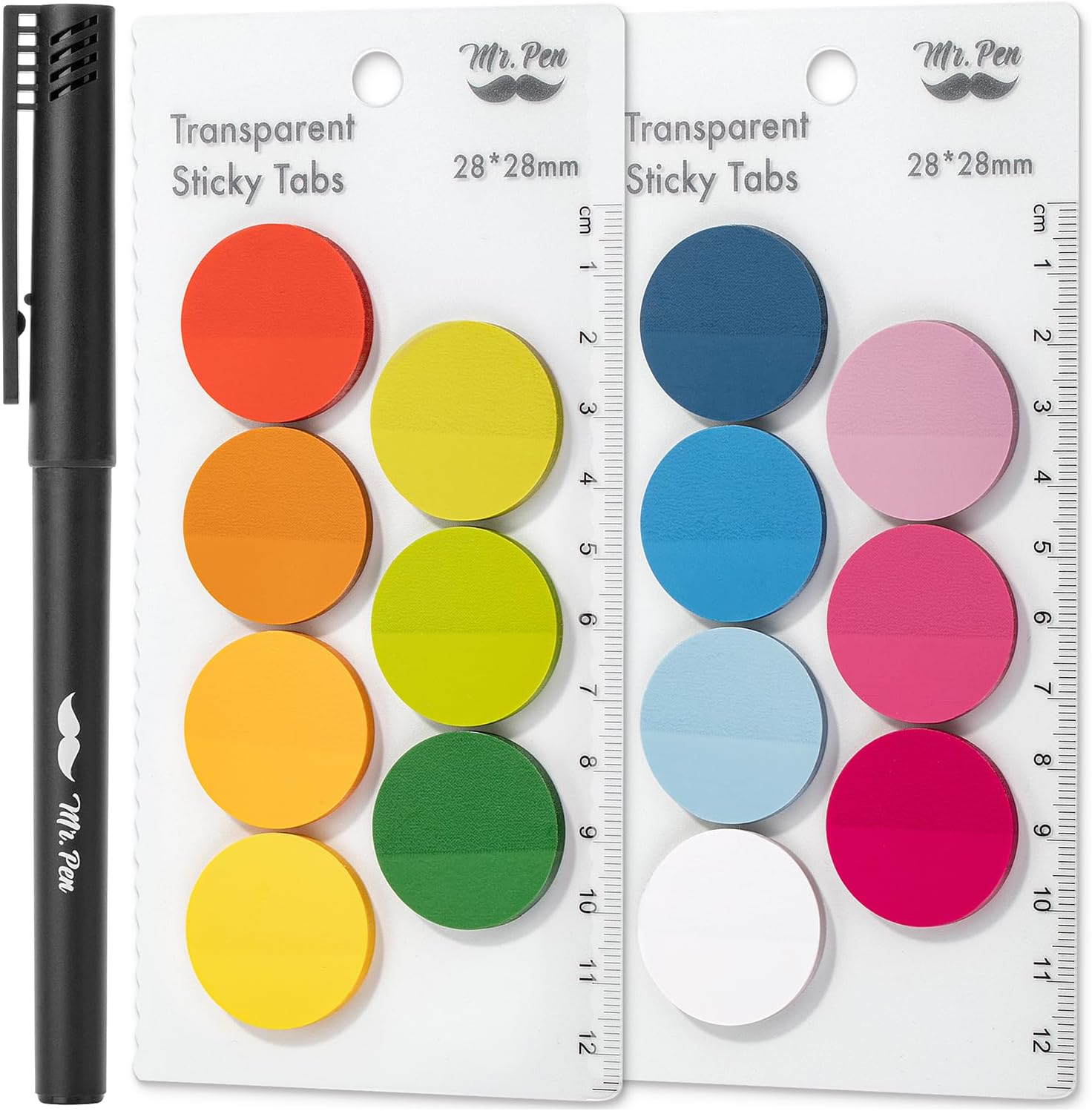 Amazon.com : iKyce Transparent Sticky Notes Round, Clear Sticky Tabs ...