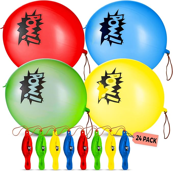 Amazon.com: Superhero Punch Balloons - Pack of 24 Bulk, Large Punching ...