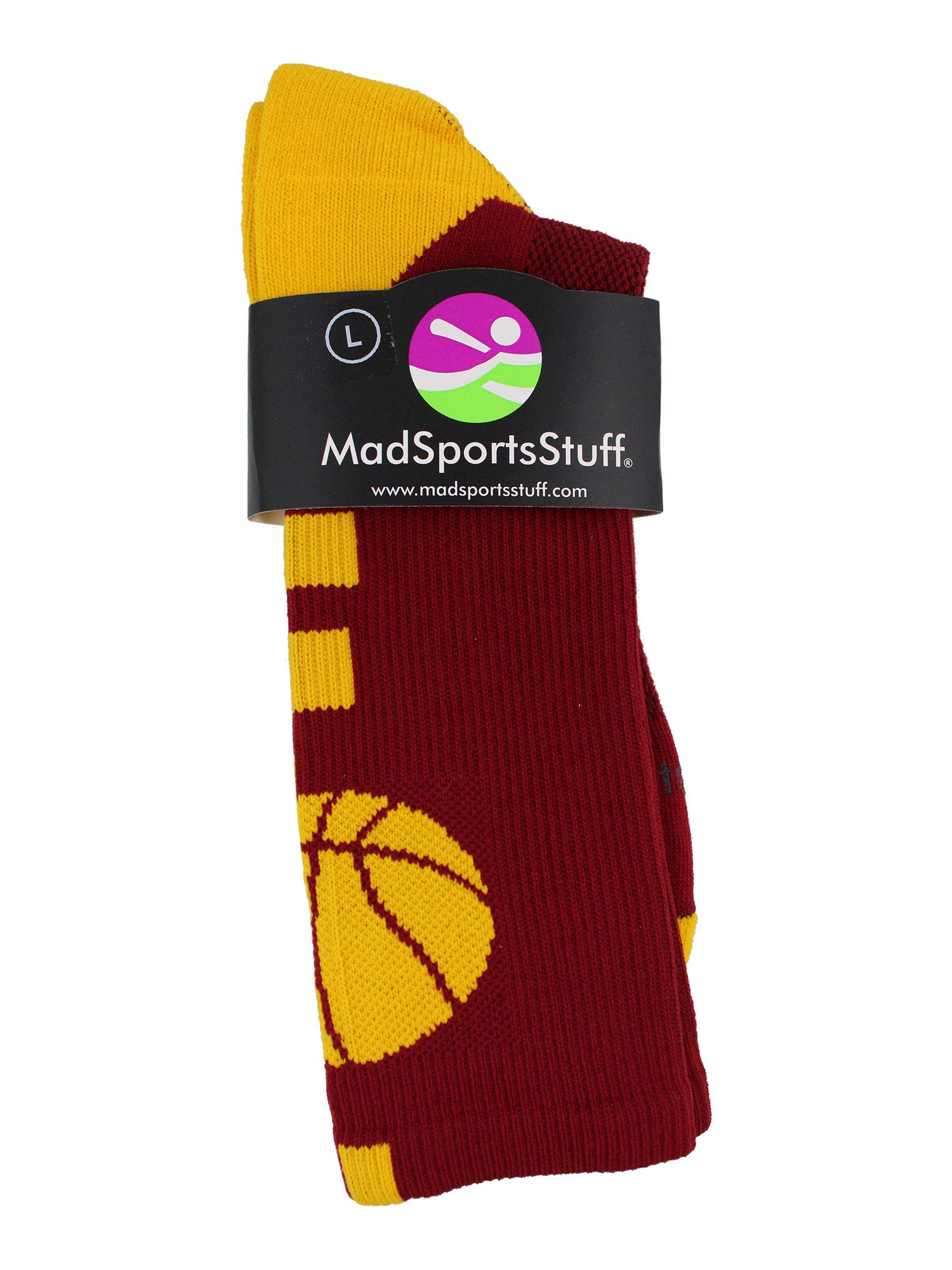 Snapklik.com : MadSportsStuff Basketball Logo Athletic Crew Socks