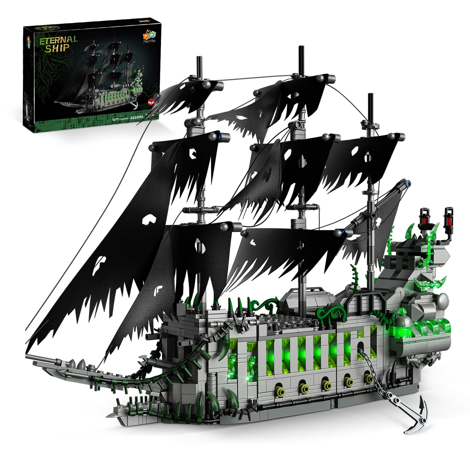 Snapklik.com : NEWABWN Pirate Flying Ship Mini Building Blocks Set