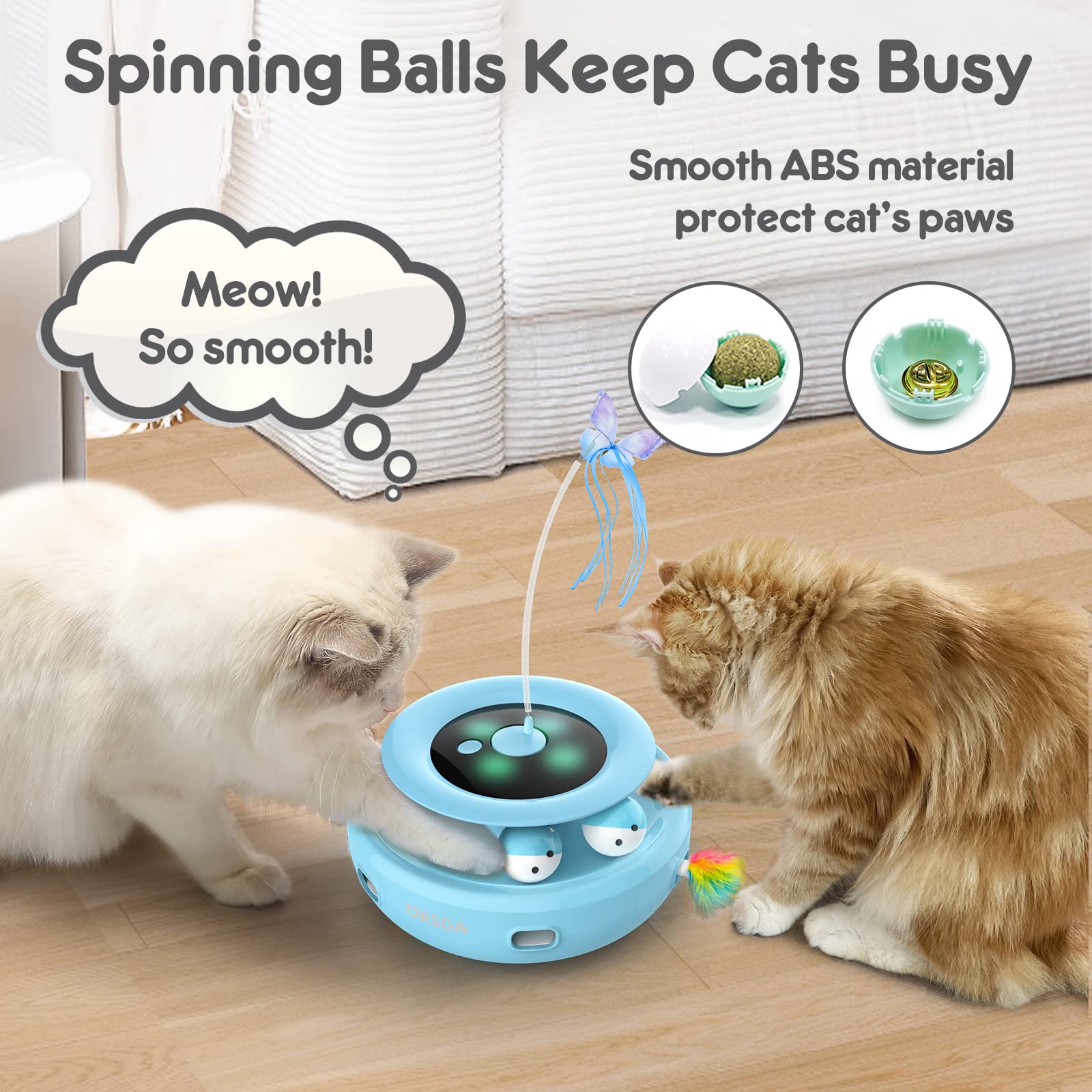 Snapklik.com : Cat Toy, 3-in-1 Automatic Cat Toys For Indoor Cats ...