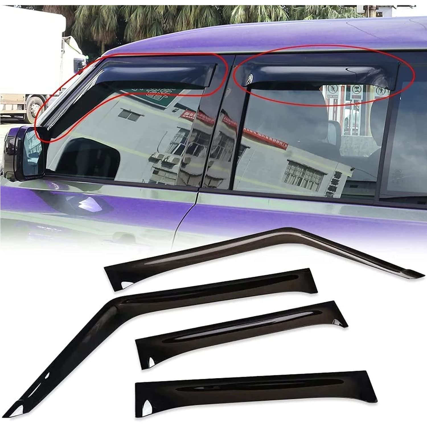 Buy Car Wind Deflectors for Land Rover Defender 110 130 2020, Window ...