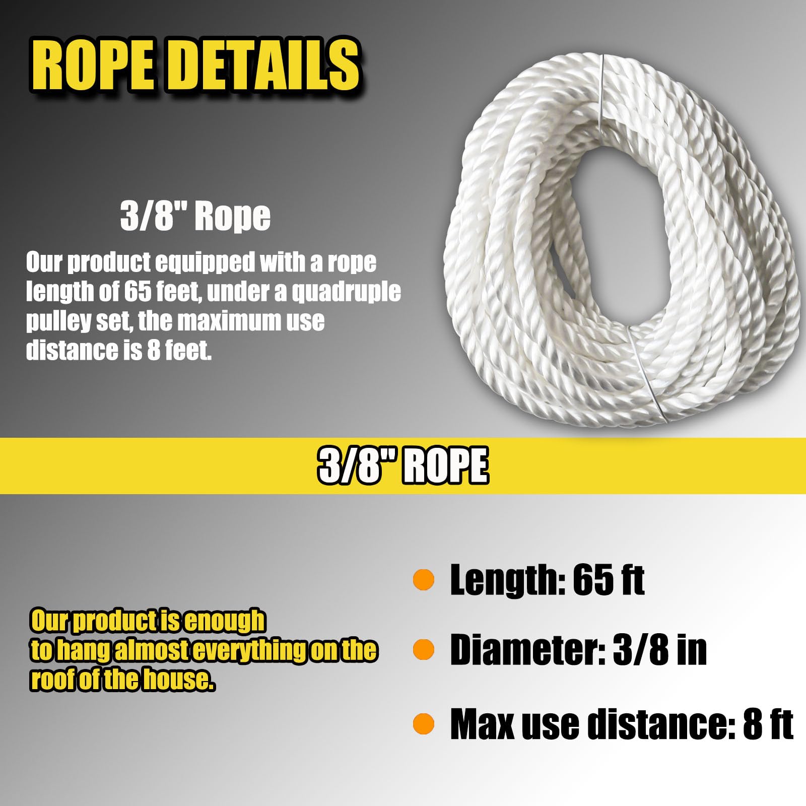 Snapklik.com : FITHOIST Block And Tackle 4400LBS Breaking Strength ...