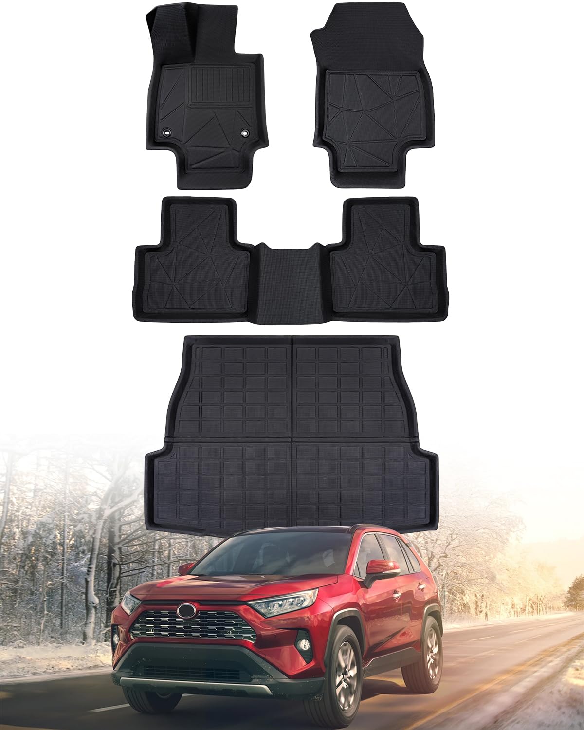 Amazon.com: All Weather Floor Mats for Toyota Rav4 (Include Hybrid ...