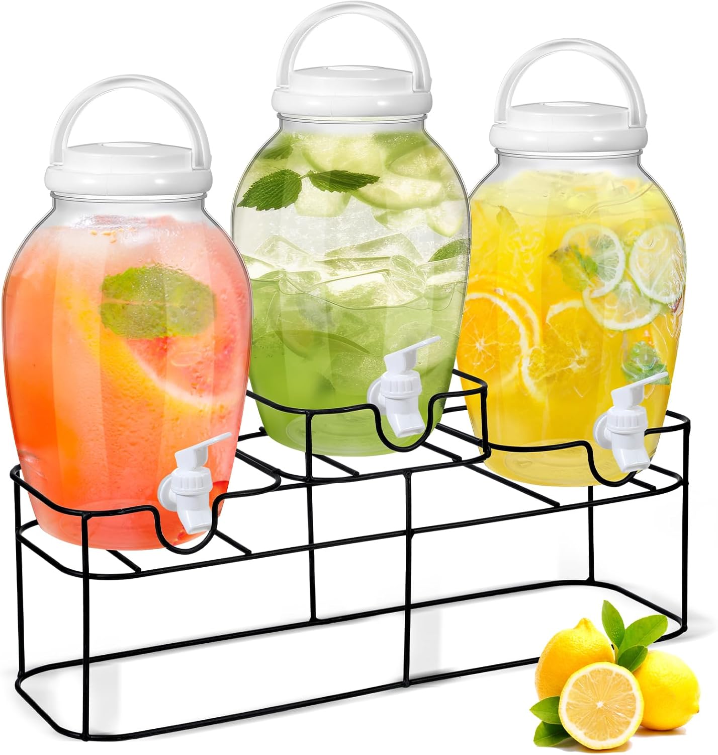 Amazon.com | Tanlade 3 Pcs Plastic Drink Dispenser with Spigot and ...