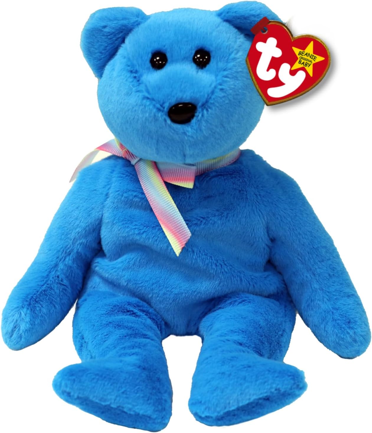 TY Teddy II Bear Blue Original Beanie Babies Regular - Soft Plush Toy ...