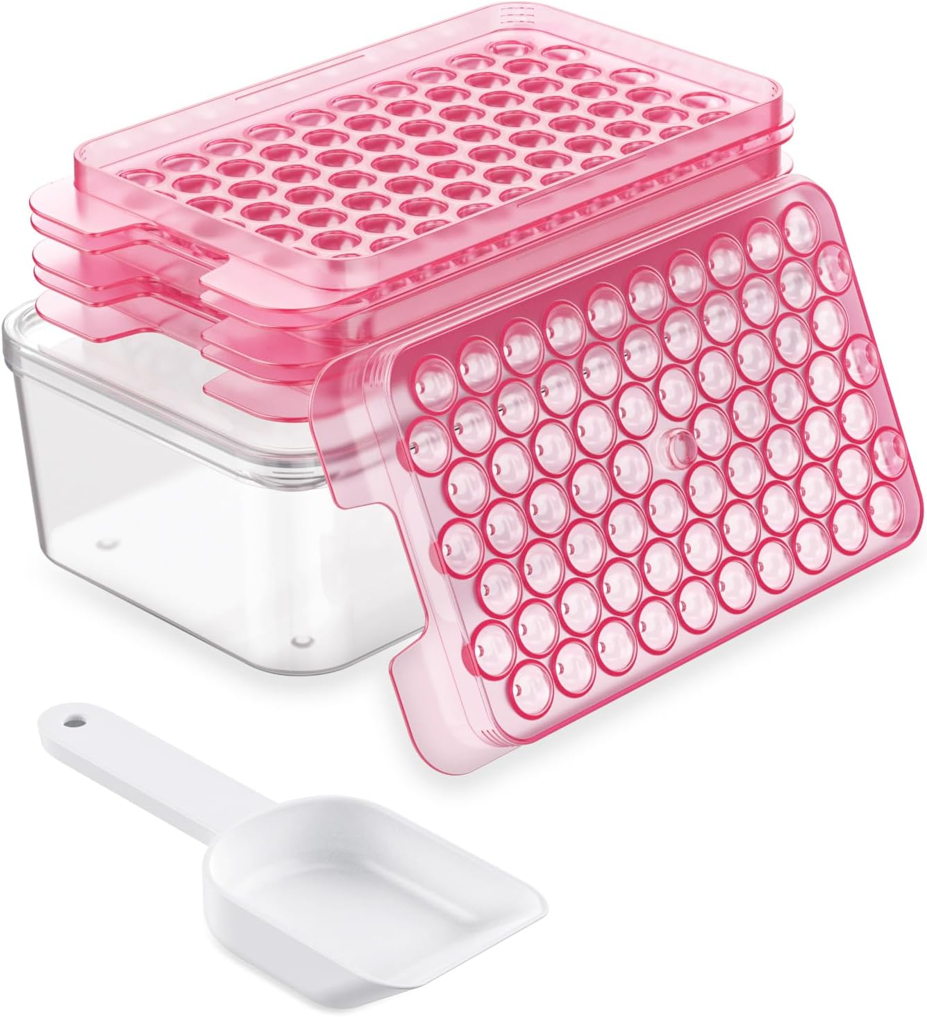 Amazon.com: PHINOX Mini Ice Cube Tray with Lid and Bin, Small Ice Trays ...