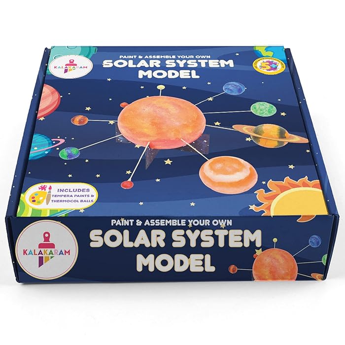 Buy Kalakaram Kids Solar System Model Kit for Kids, Paint and Assemble ...