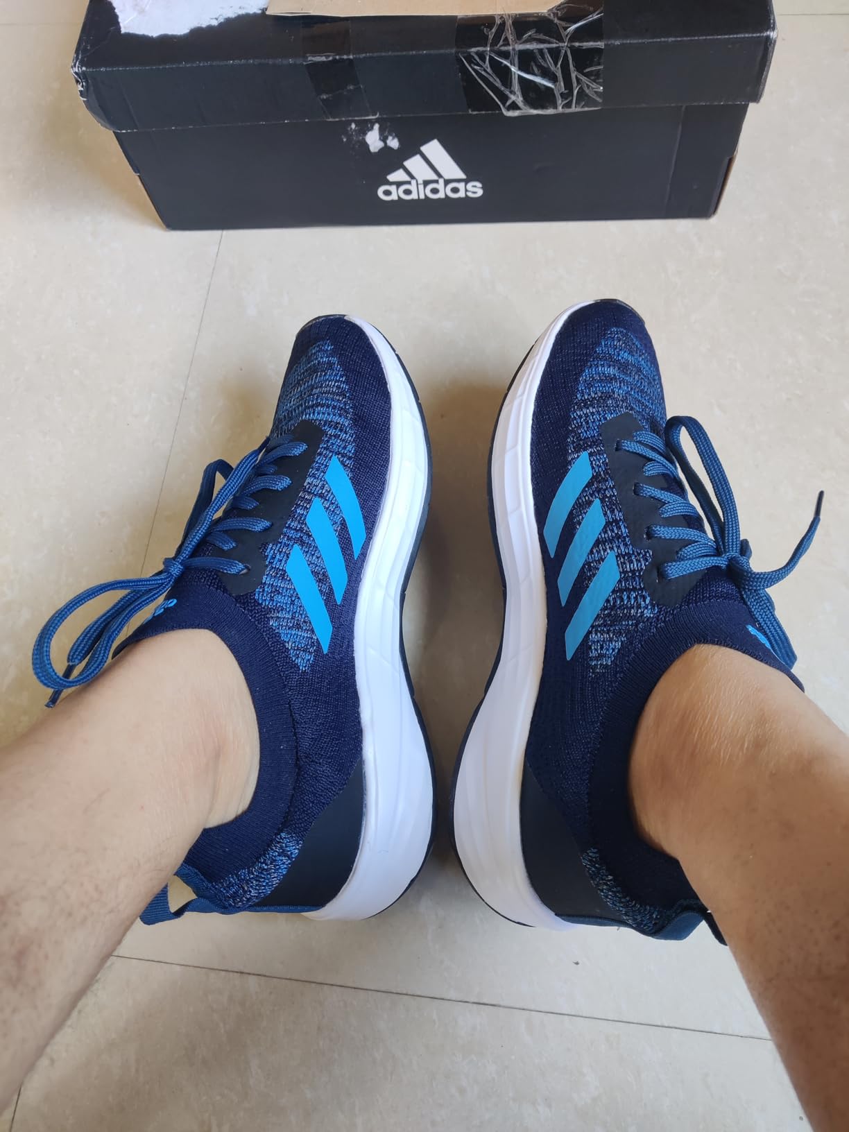 Buy Adidas Men Synthetic & Textile ORBITRA M Running Shoes BLUNIT ...