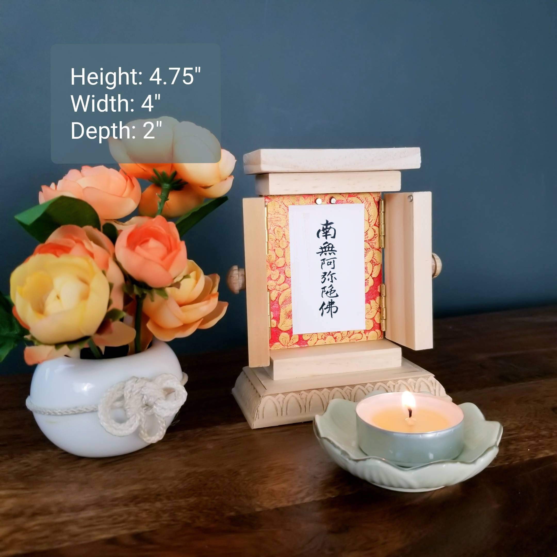Buy Mini Portable Nembutsu Butsudan. Pure Land Buddhist altar. Jodo Shu ...
