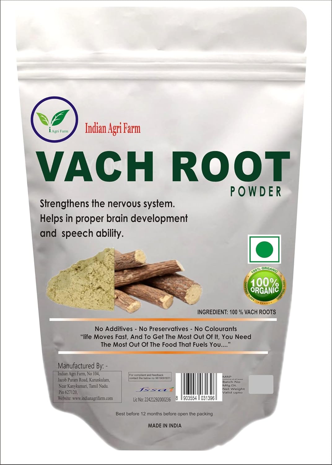 Buy IAgriFarm ® Vach Root | Vasambu Powder pack of 200 GM Online at Low ...