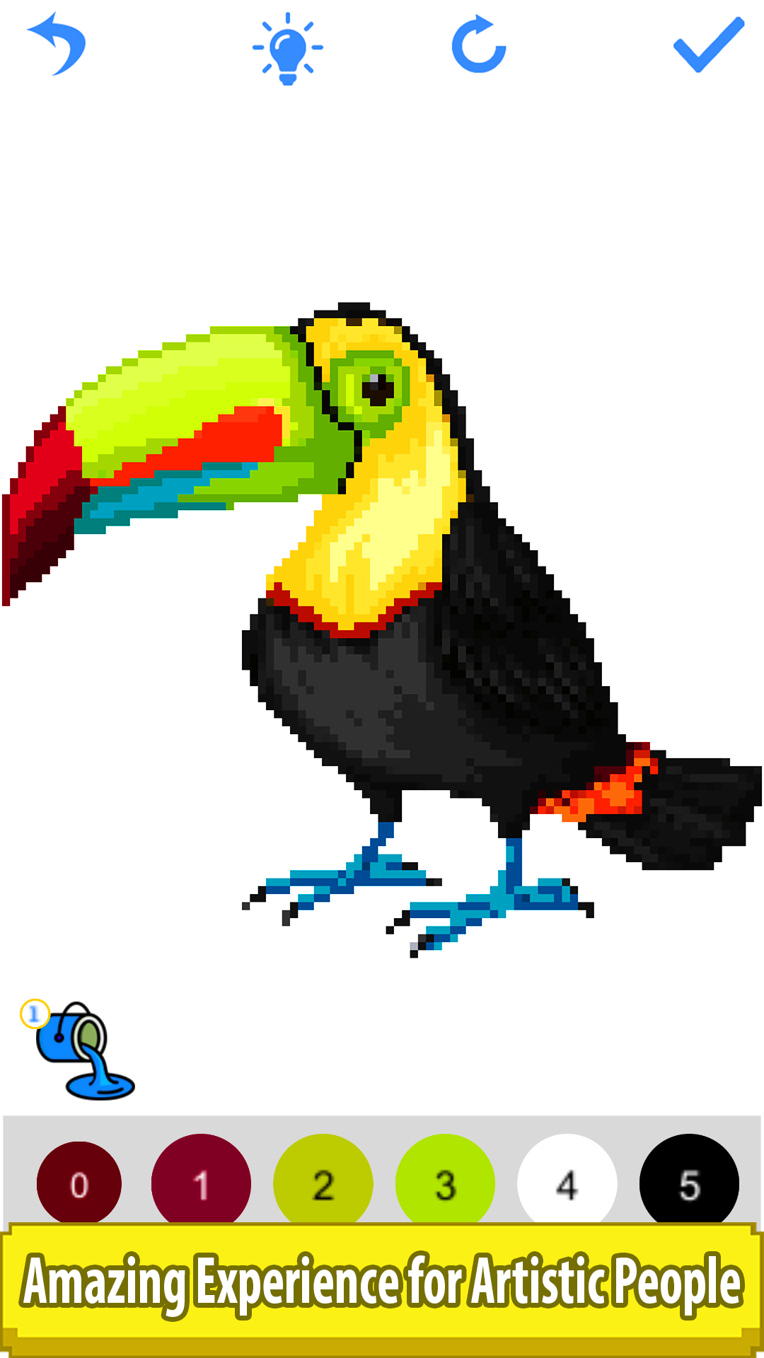 Animals Pixel Art - Paint by Number, Sandbox Coloring Book Pages:Amazon ...