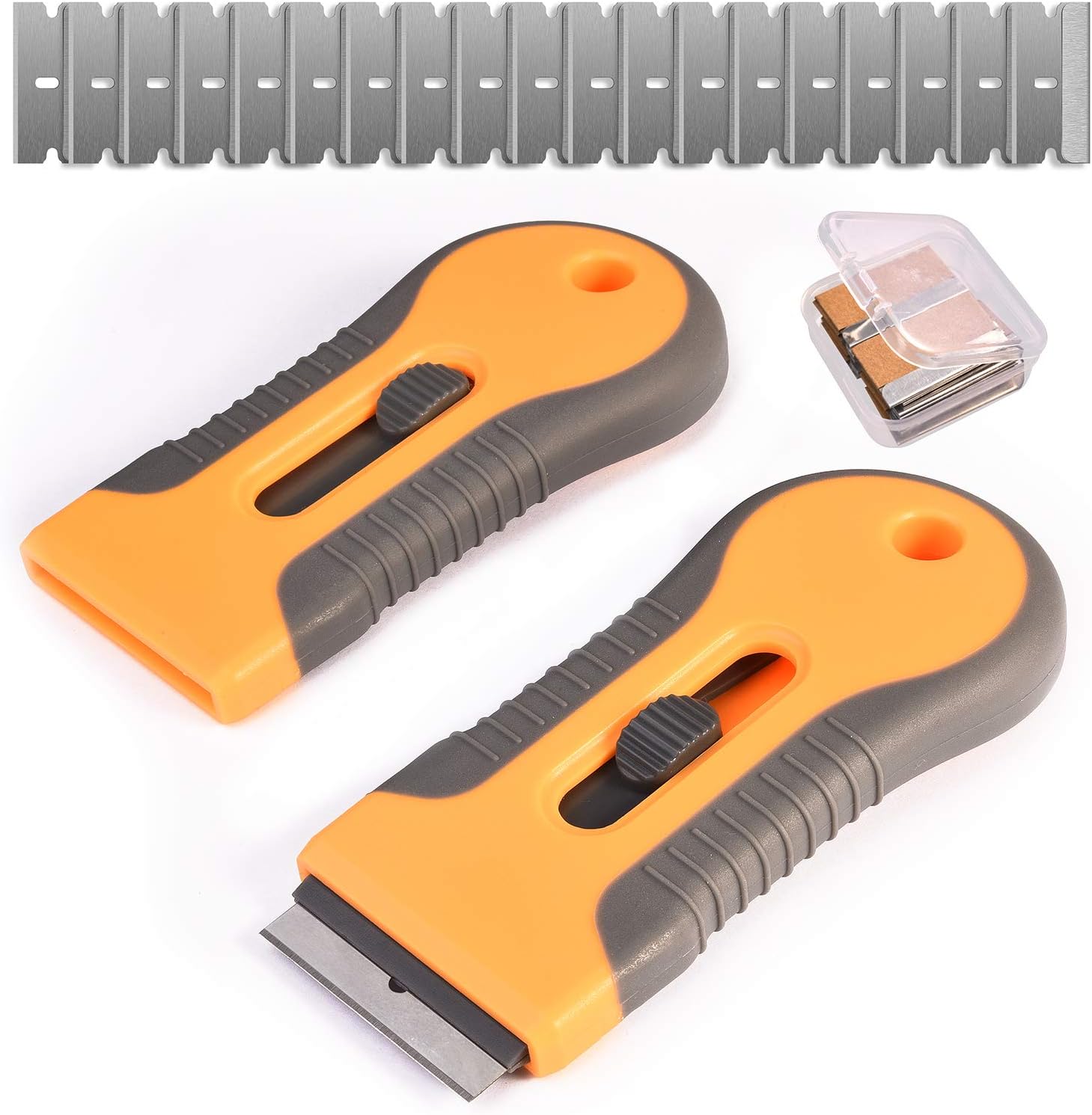 Amazon.com: Razor Blade Scraper, 2 Pcs Plastic Retractable Razor ...