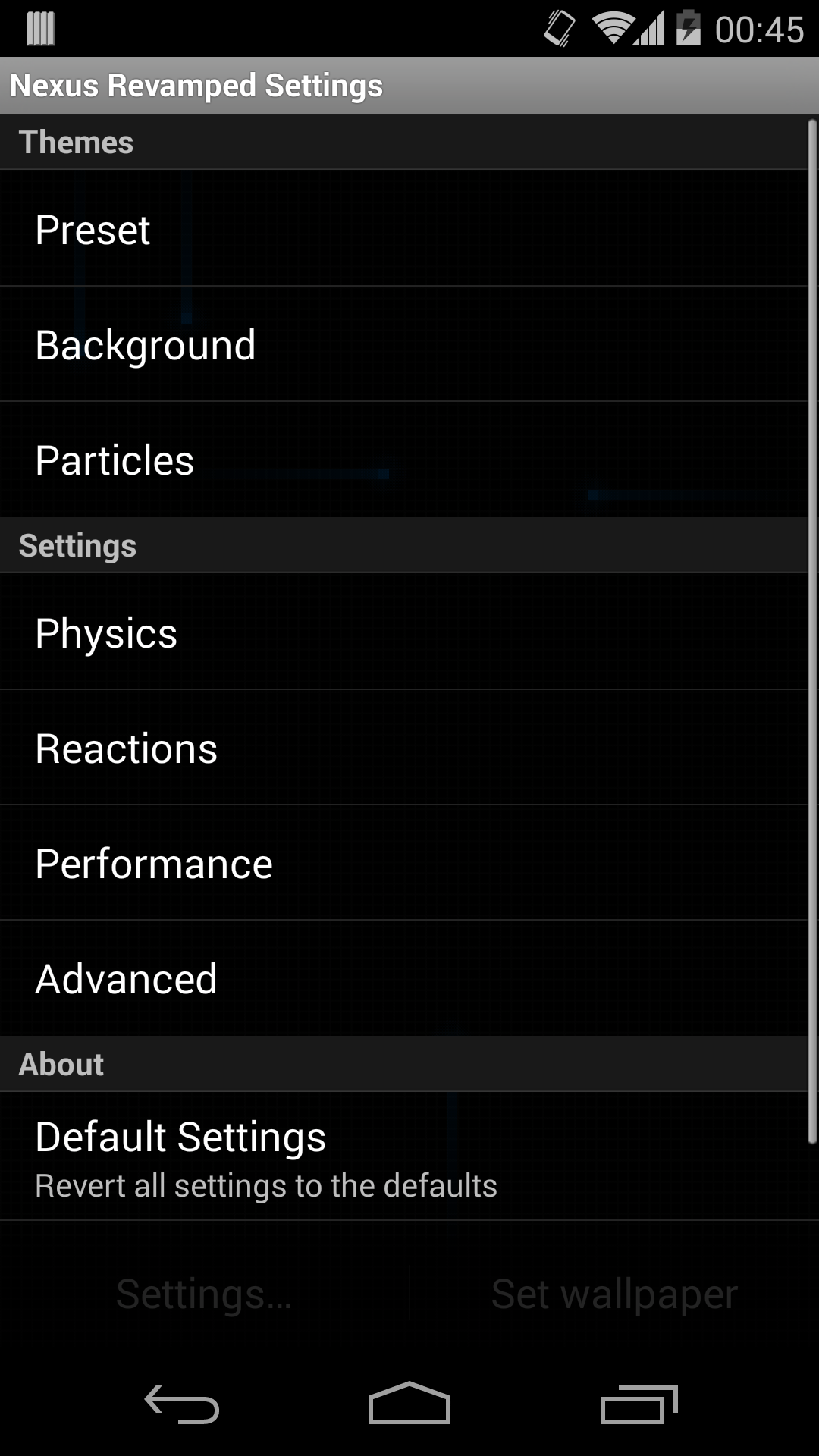 Aplicación Nexus Revamped Pro Live Wallpaper en Amazon Appstore
