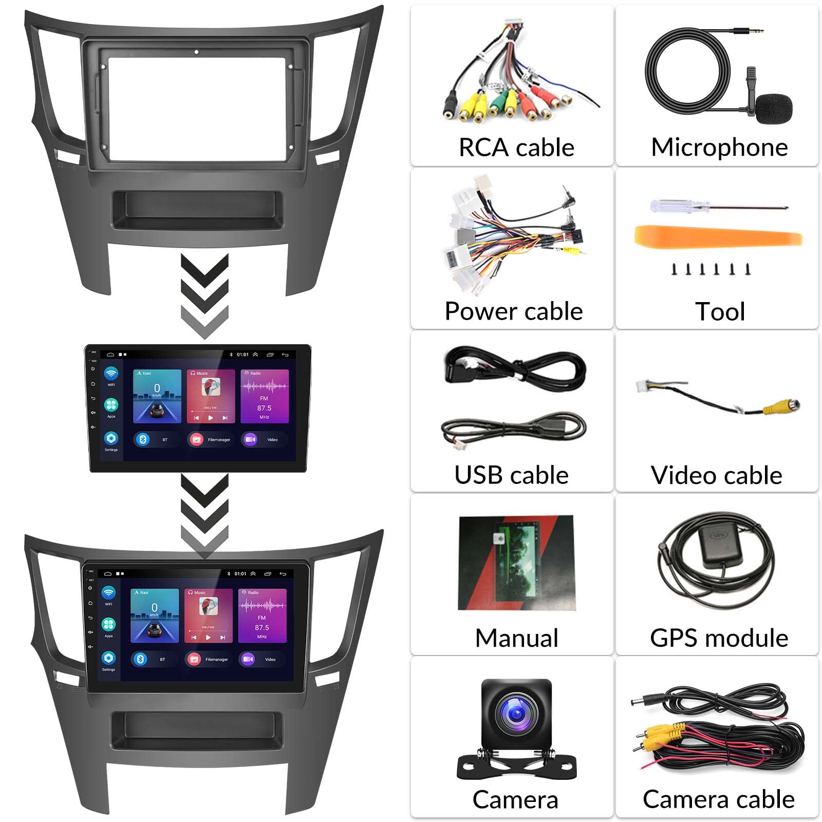 SIXWIN Android Car Stereo for Subaru Legacy Outback 2010 2011 2012 2013 ...