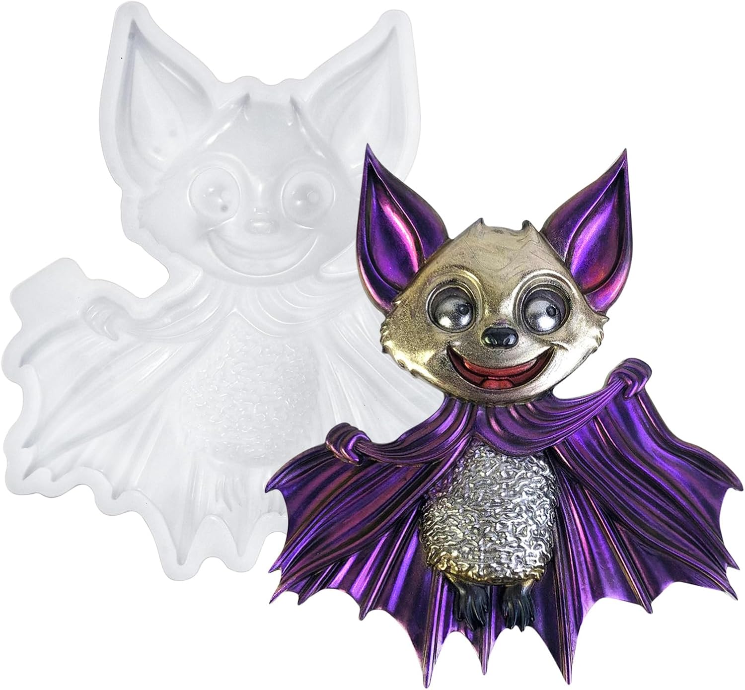 Amazon.com: 3D Crystal Bat Silicone Mold Halloween Bat Resin Mold for ...