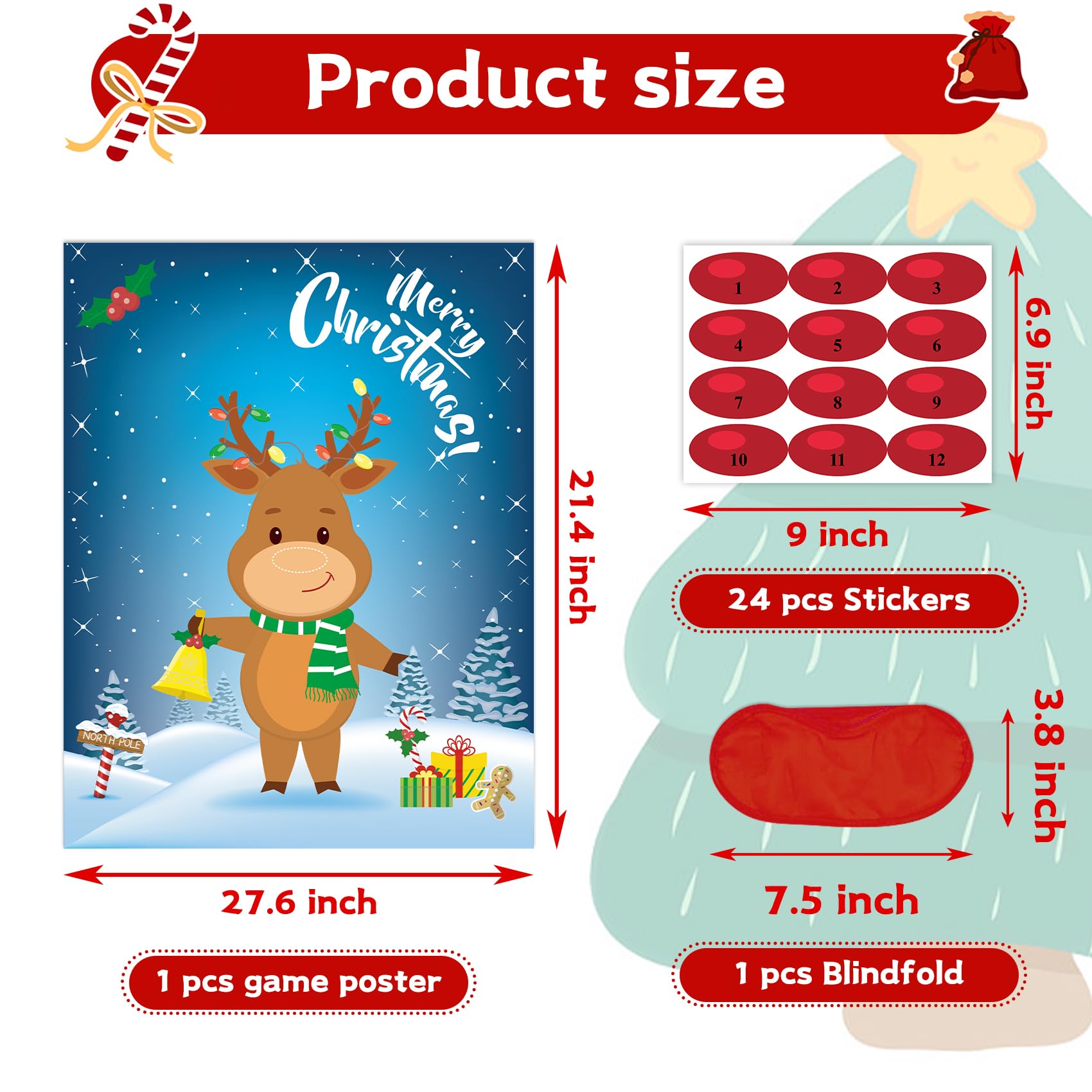 Snapklik.com : Funnlot Christmas Games, 4 In 1 Christmas Games For ...