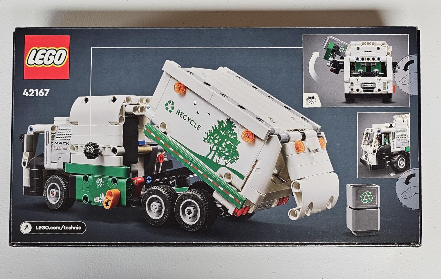 LEGO Technic Mack LR Electric Garbage Truck Toy, Buildable Kids Truck ...