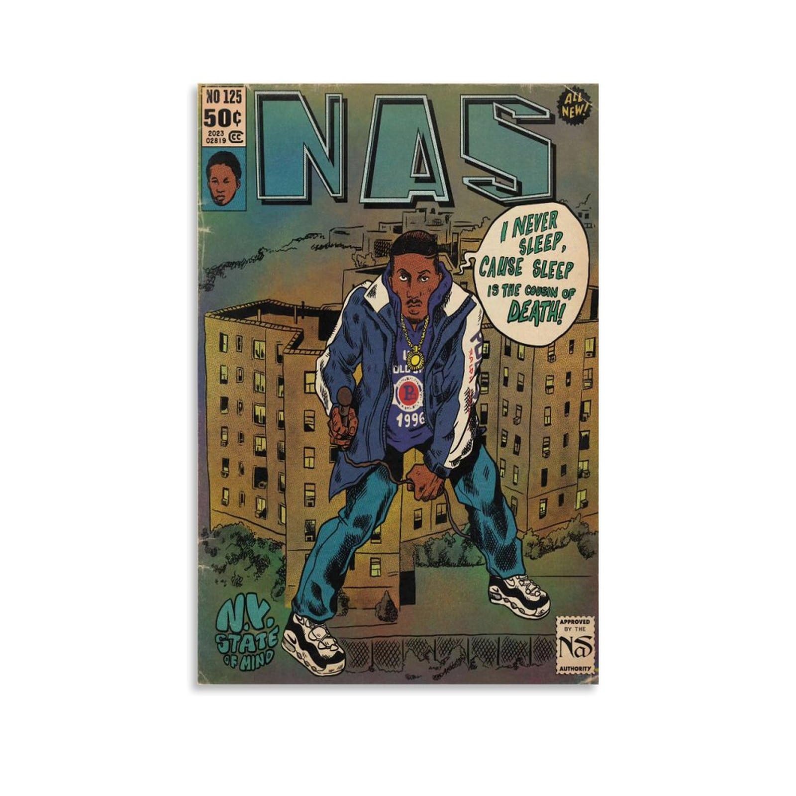 Amazon.com: Piesa NAS Poster Album Comic Music Poster for Bedroom ...