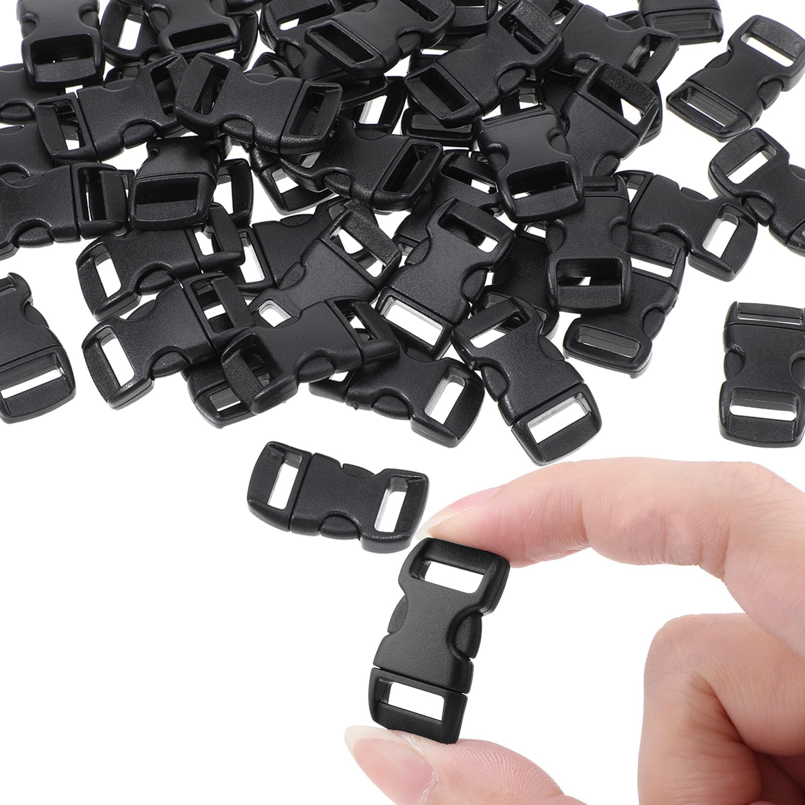 Amazon.com: PENTA ANGEL 3/8 Inch Black Plastic Curved Buckle DIY Craft ...