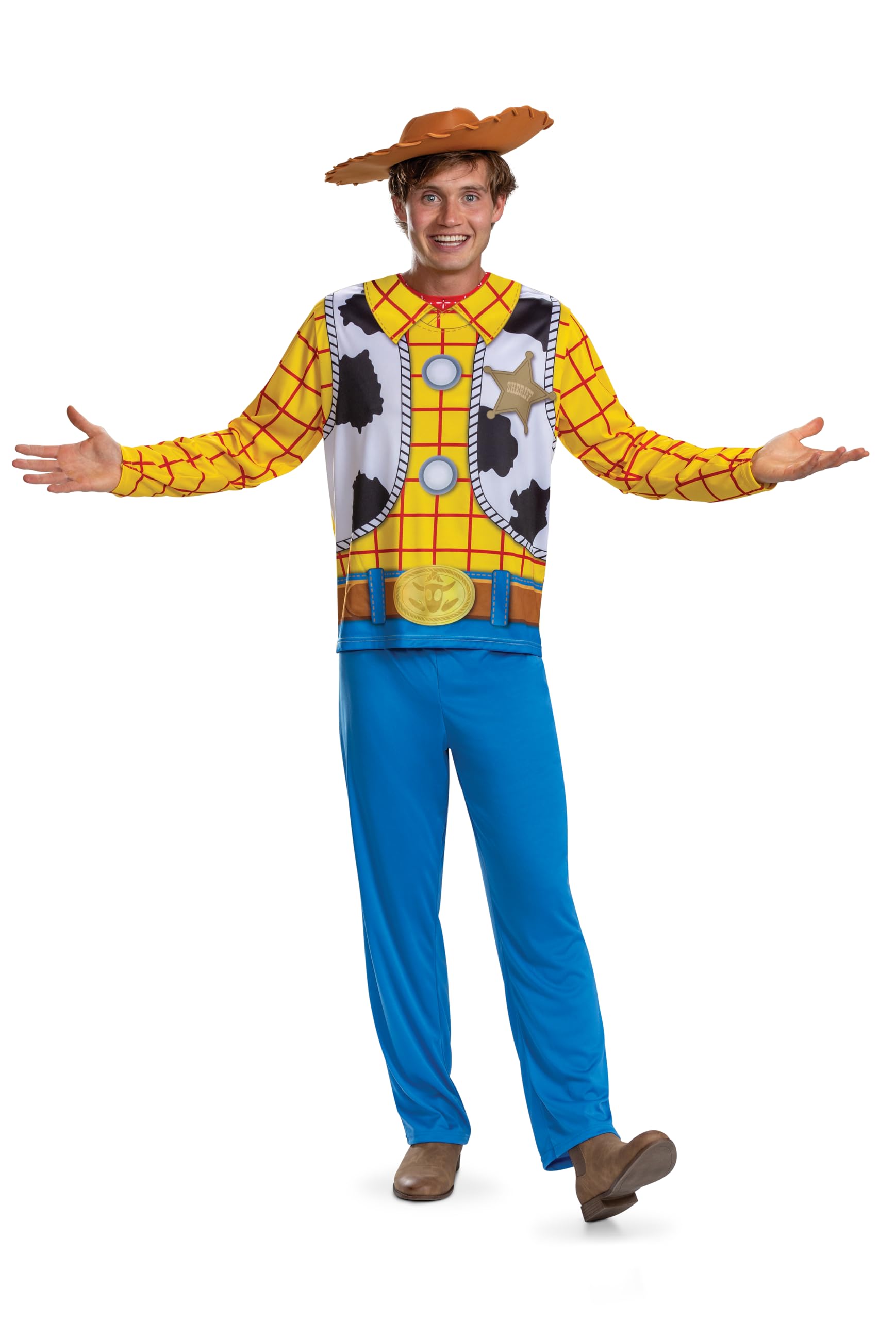 DISGUISE 158449D-EU Woody Basic Plus Adult (Eu) Toy Story Fancy Dress ...