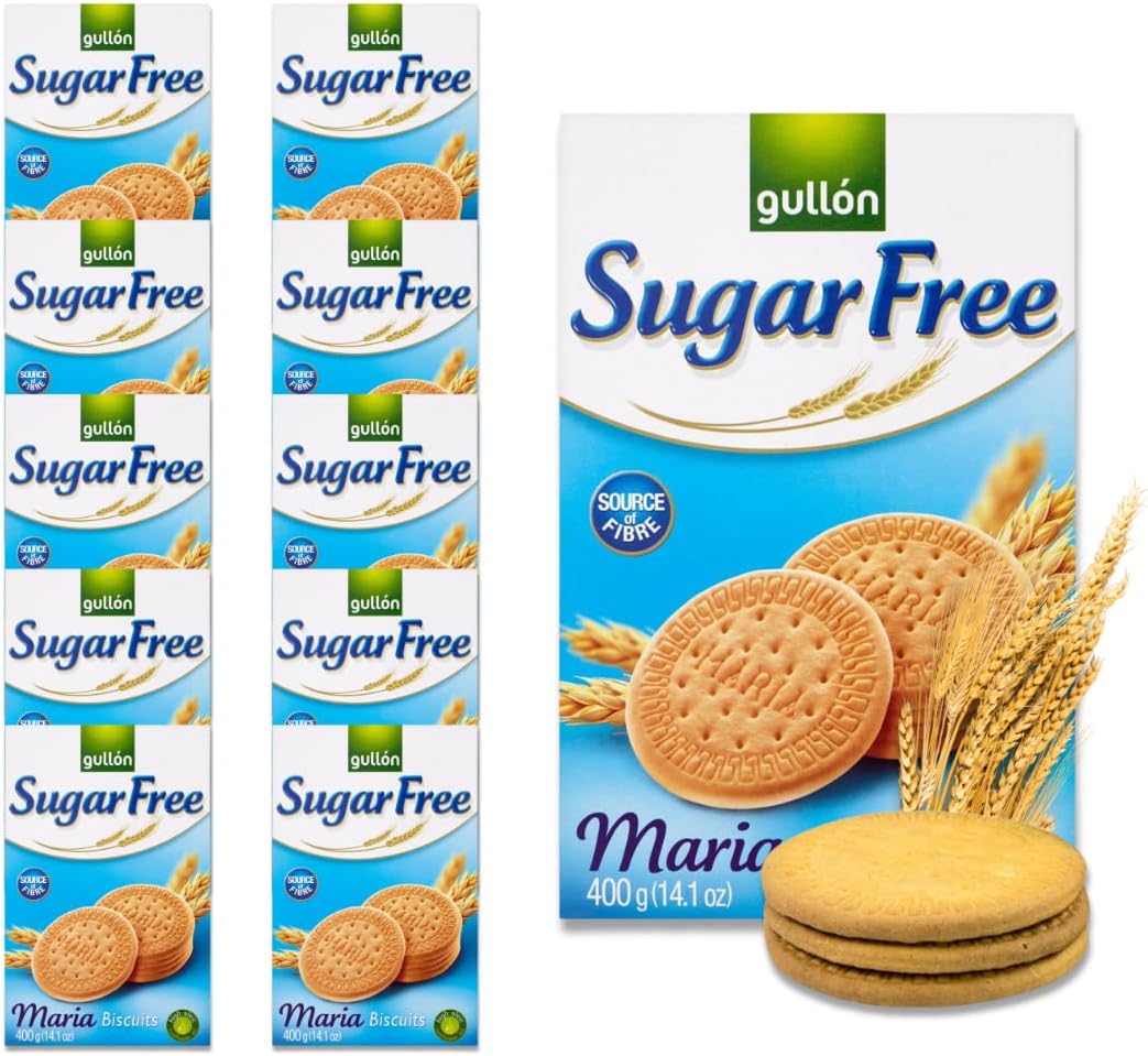 GULLON SUGAR FREE MARIA BISCUITS 400g (Pack of 10) - Sugar Free ...