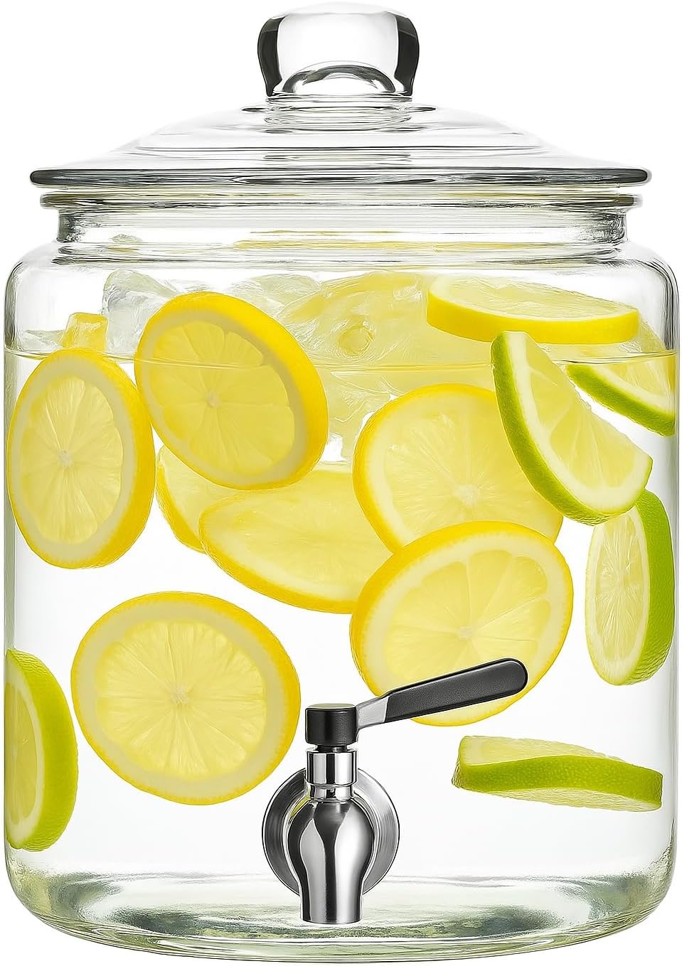Amazon.com | Glass Water Dispenser with Spout - 1 Gallon Mason Jar Iced ...