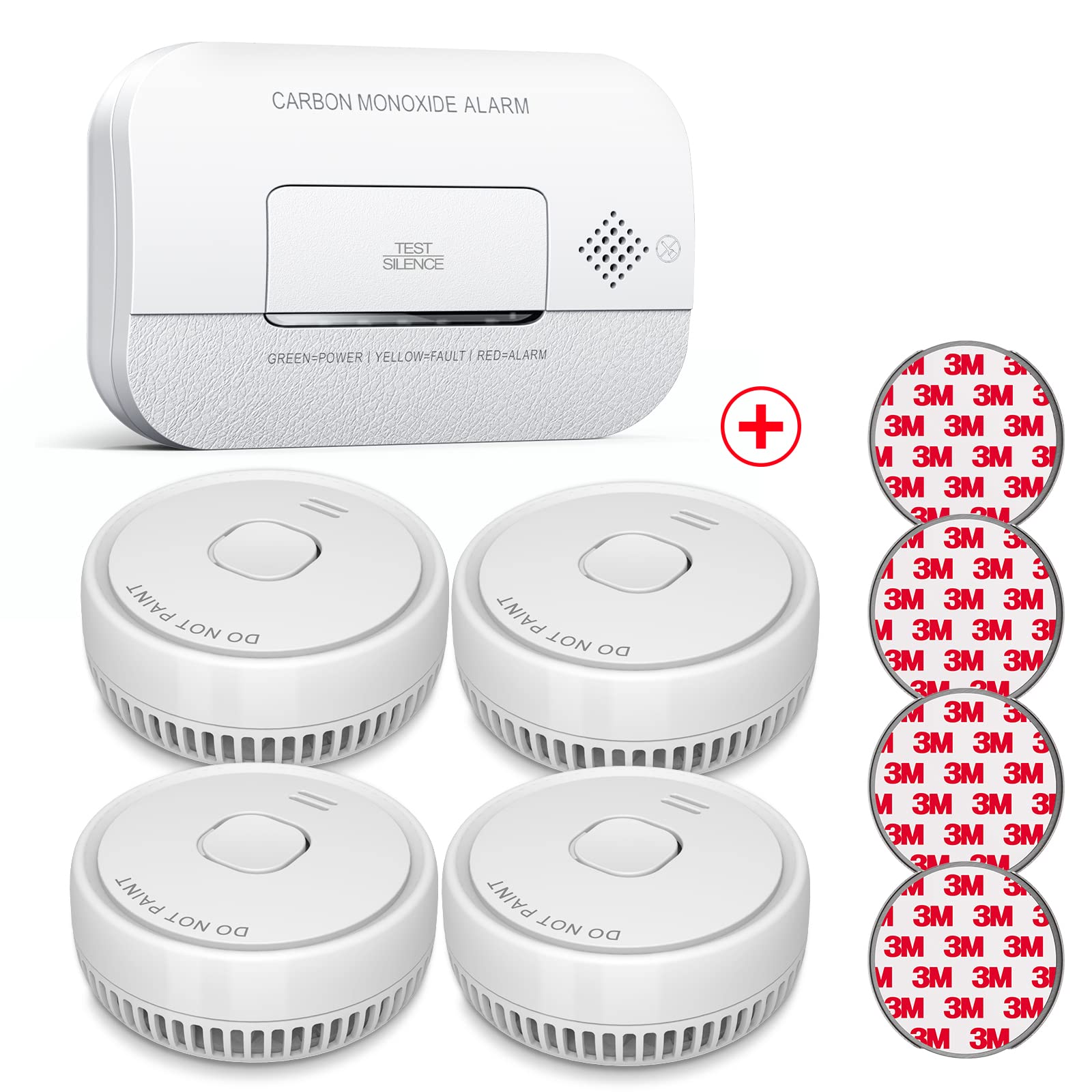 Ecoey Smoke Detector & Carbon Monoxide Detector, Smoke Alarm with ...