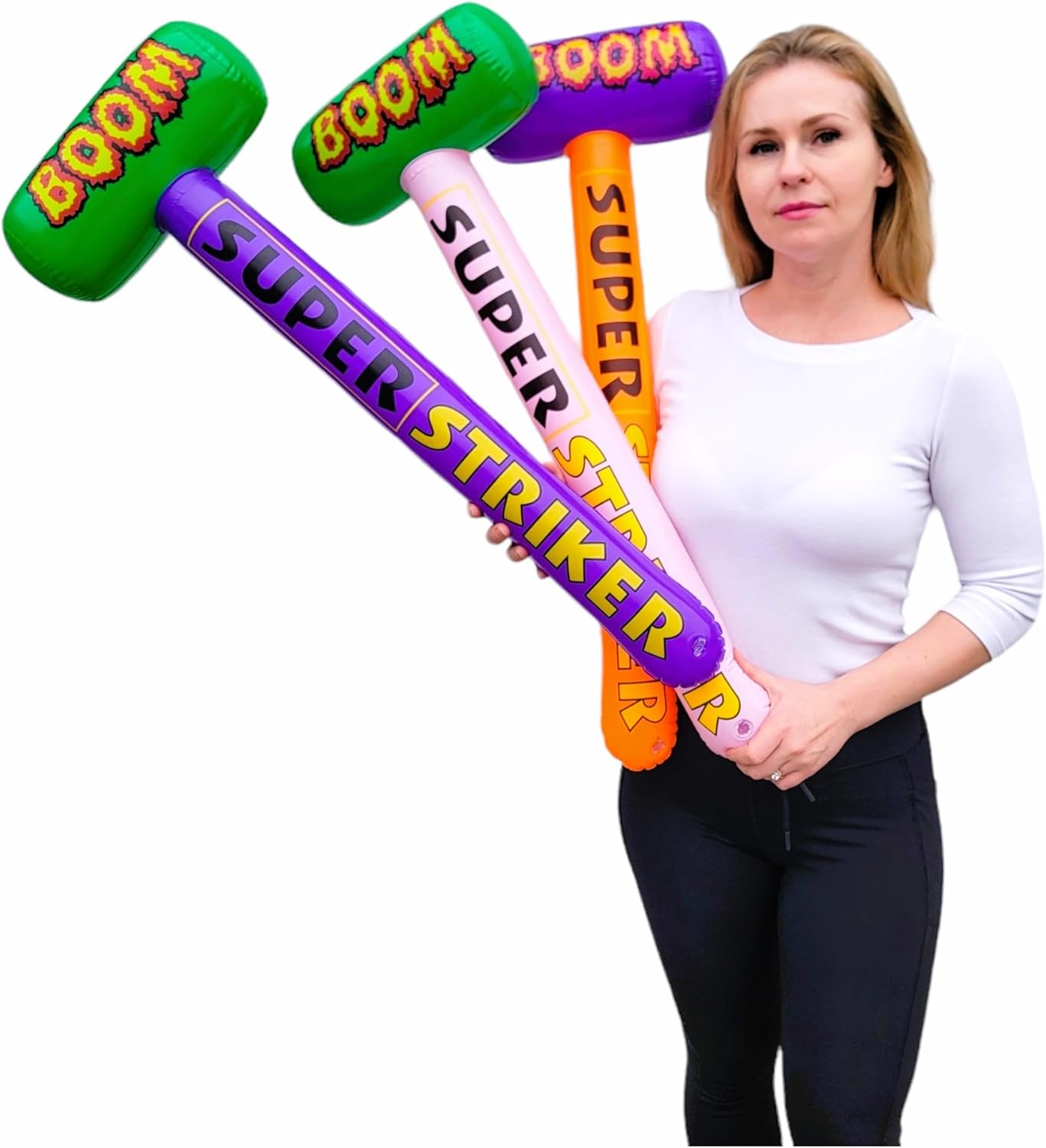 Amazon.com: Zugar Land Colorful Super Striker Boom Mallet Inflate ...