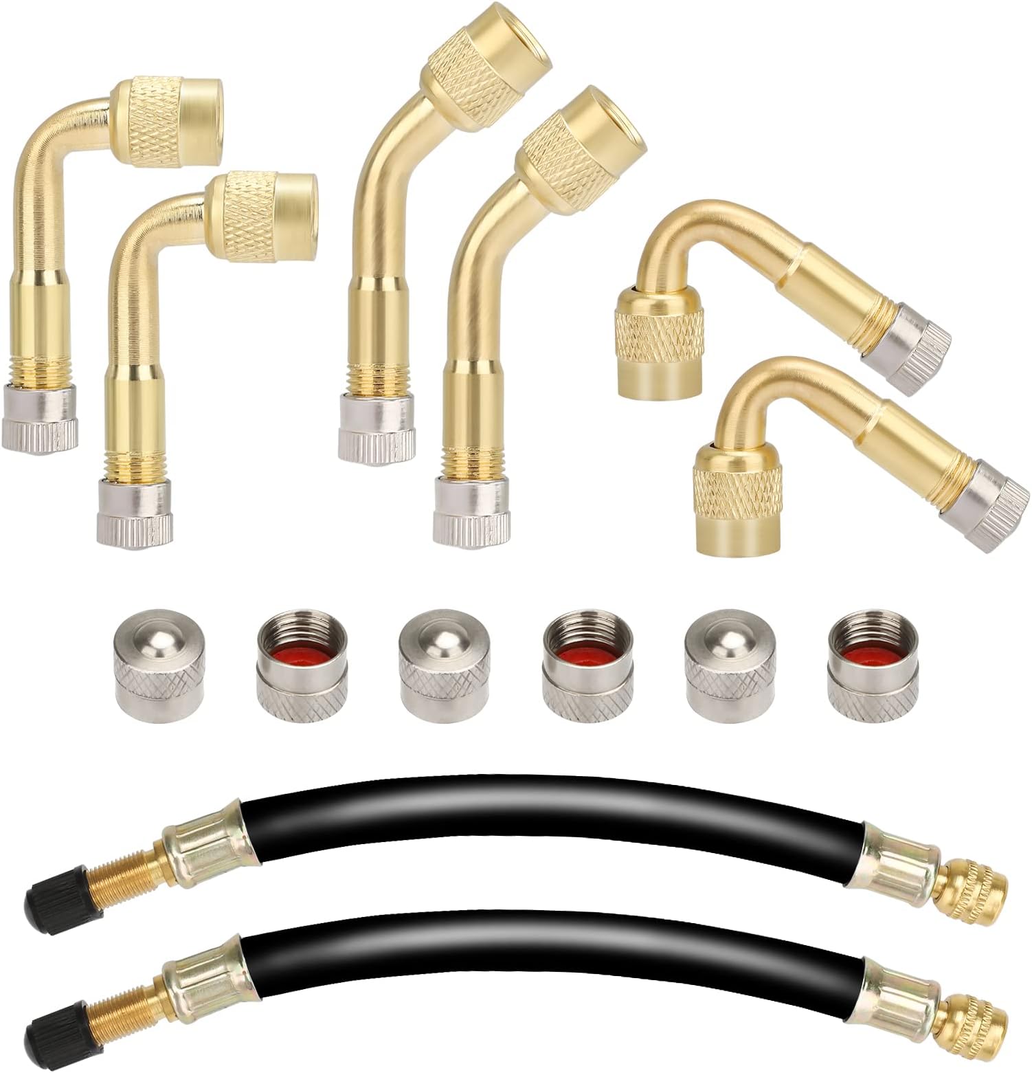 Linkstyle 6pcs Tire Valve Extension, 45° 90° 135° Degree Tyre Valve ...