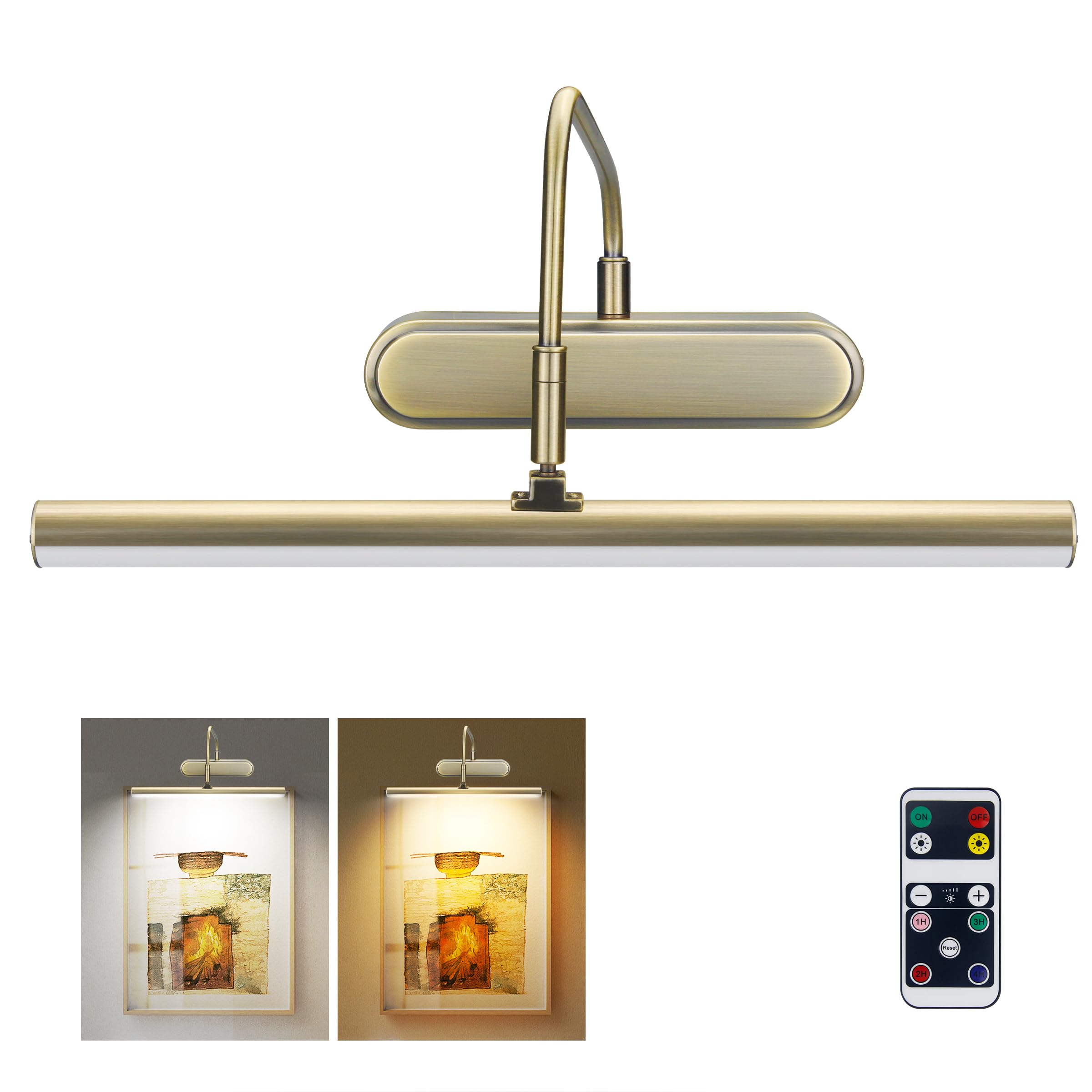 Snapklik.com : RAIFOOLLY Picture Light,3AA Battery Art Lights For ...