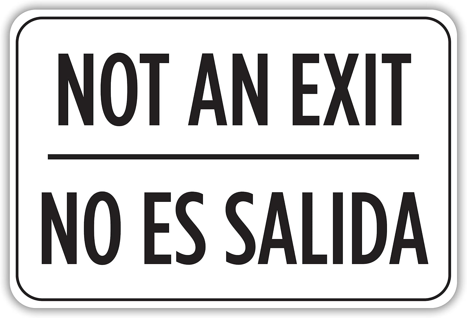 Amazon.com: Not An Exit Aluminum Sign - Metal Sign, Exit Sign, Safety ...