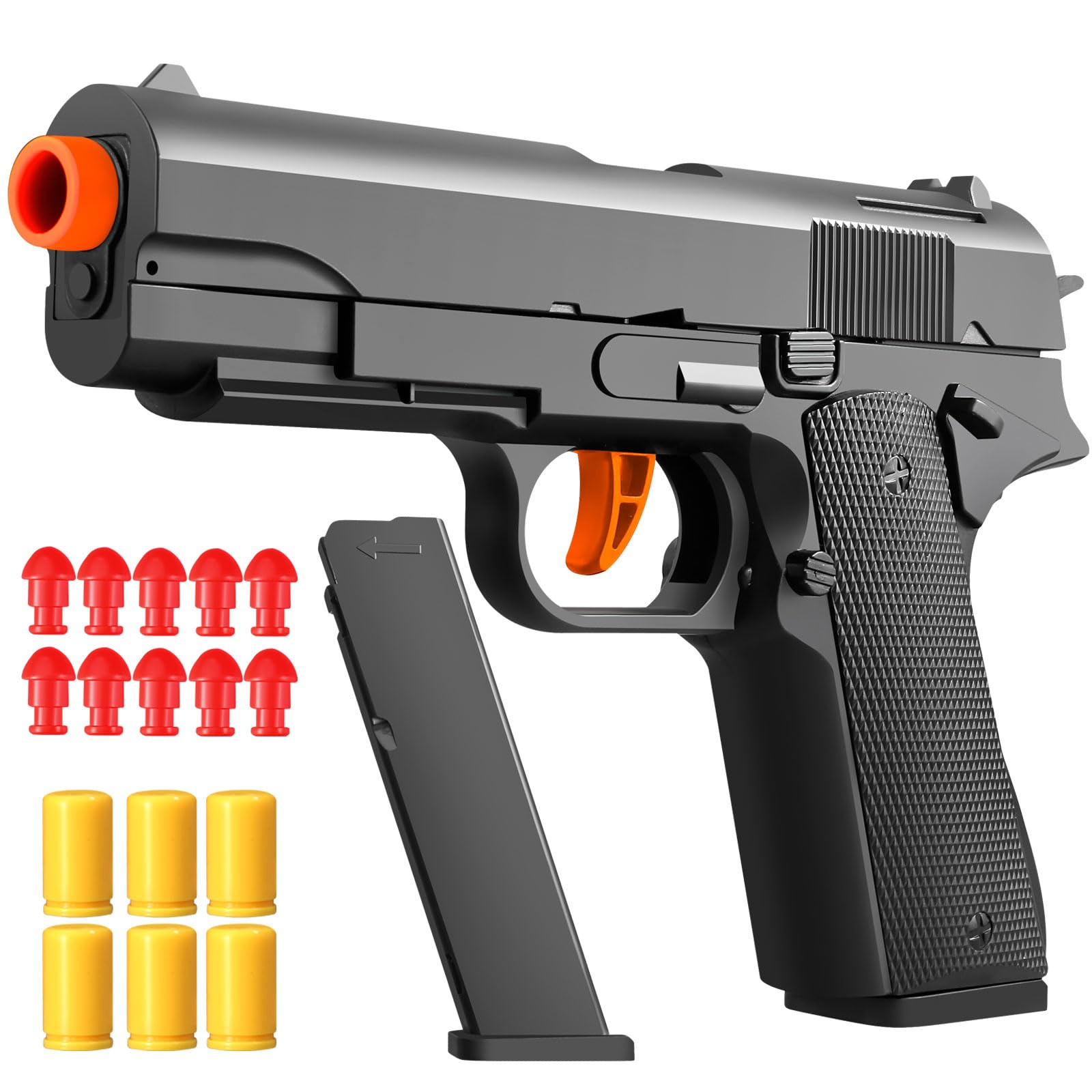 Amazon.com: Soft Bullet Shell ejecting Toy Gun Stress Shot with ...