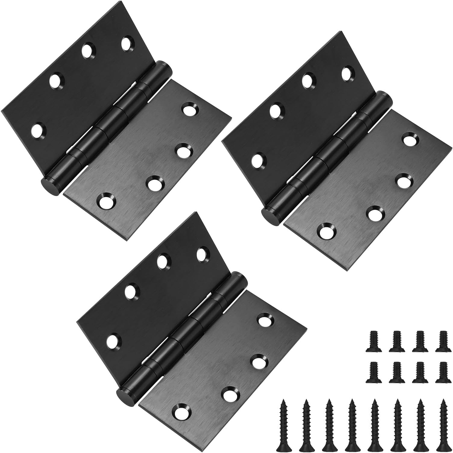 4.5" Heavy Duty Stainless Steel Door Hinge, 3 Pack 4.5 x 4.5 Inch Ball ...