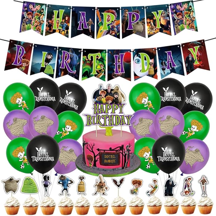 Buy BESTZY Hotel Transylvania Theme Birthday Supplies, Hotel Transylvania Party Theme ...