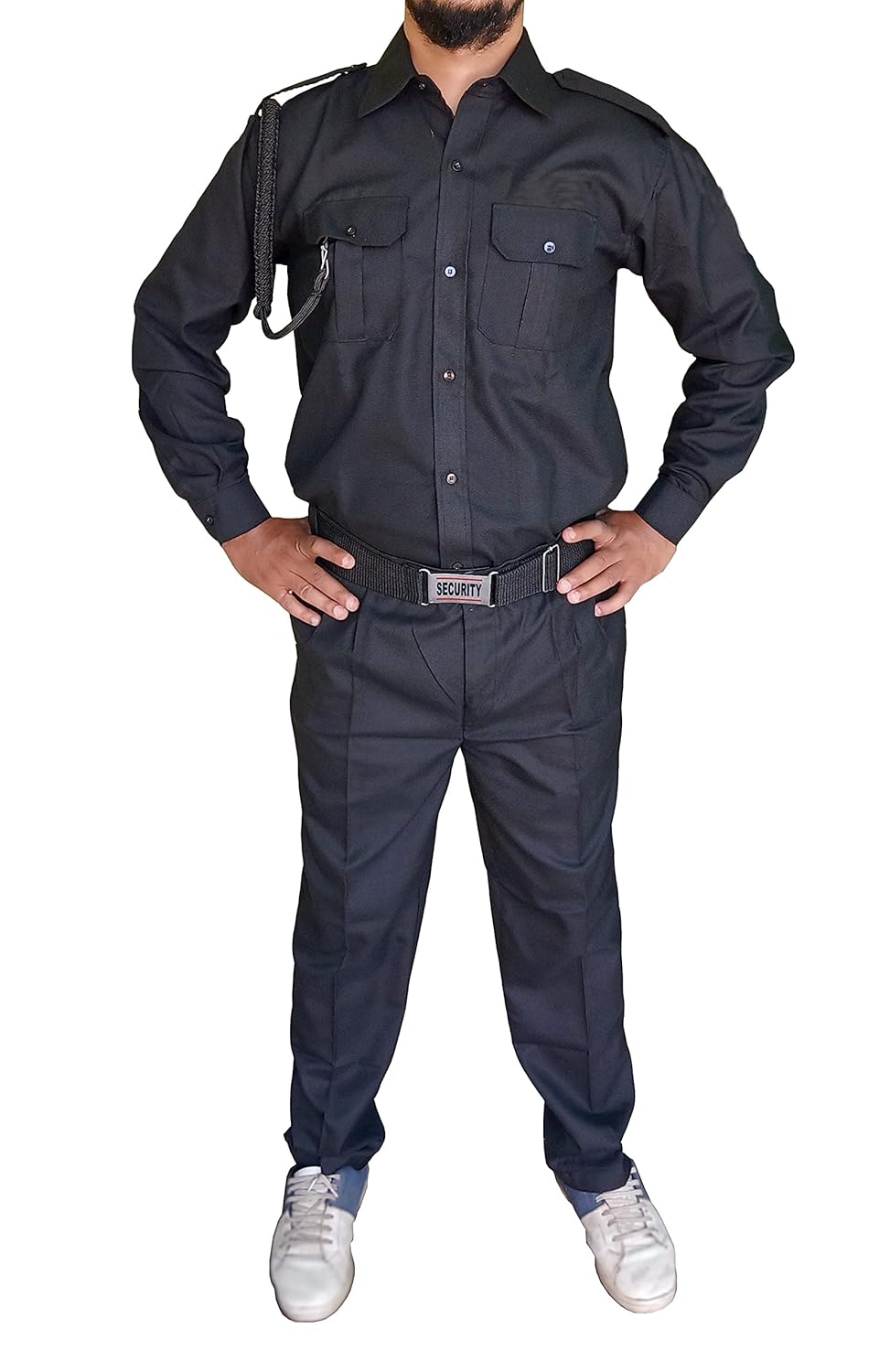 Buy REGALIA Men's Security Guard Uniform (Black Shirt Black Trouser ...