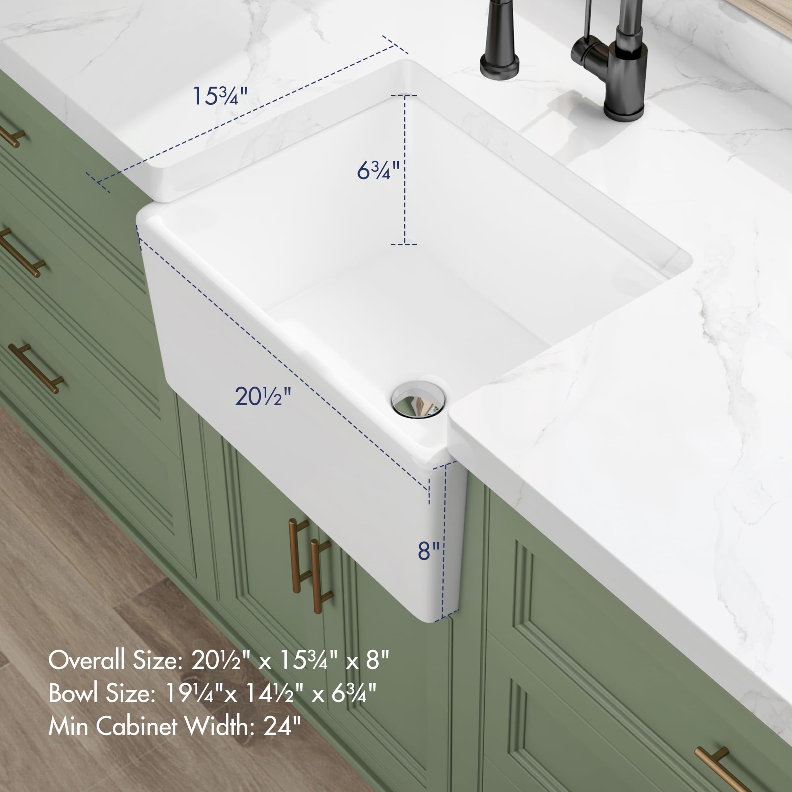 Eridanus Sinks ERIDANUS 48 Bathroom Sink Large Vessel Installation