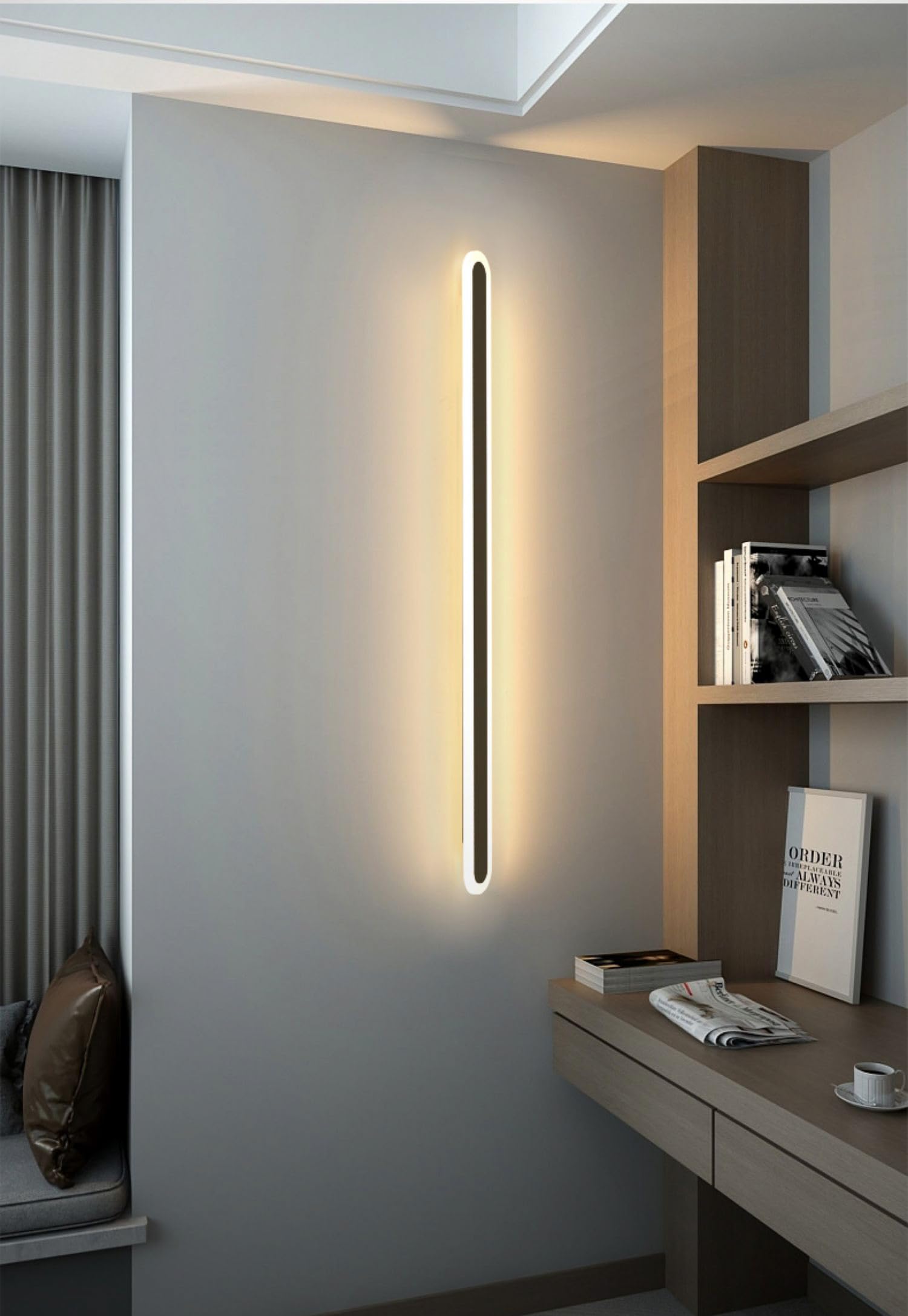 CITRA 800 MM LED Black Long Wall Light - Warm White : Amazon.in: Home ...