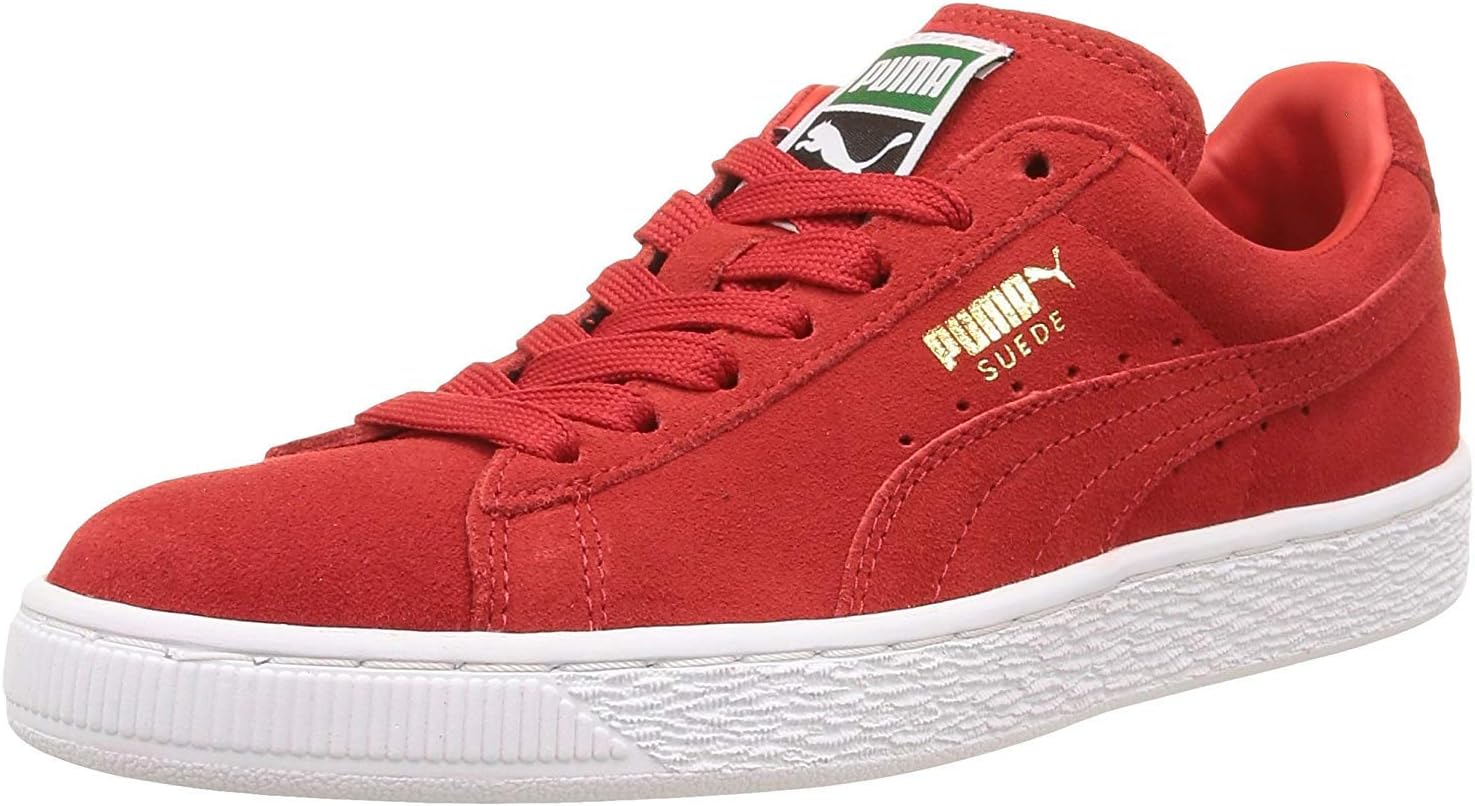Amazon.com | PUMA Suede Classic Sneaker,High Risk Red/White,9.5 M US ...