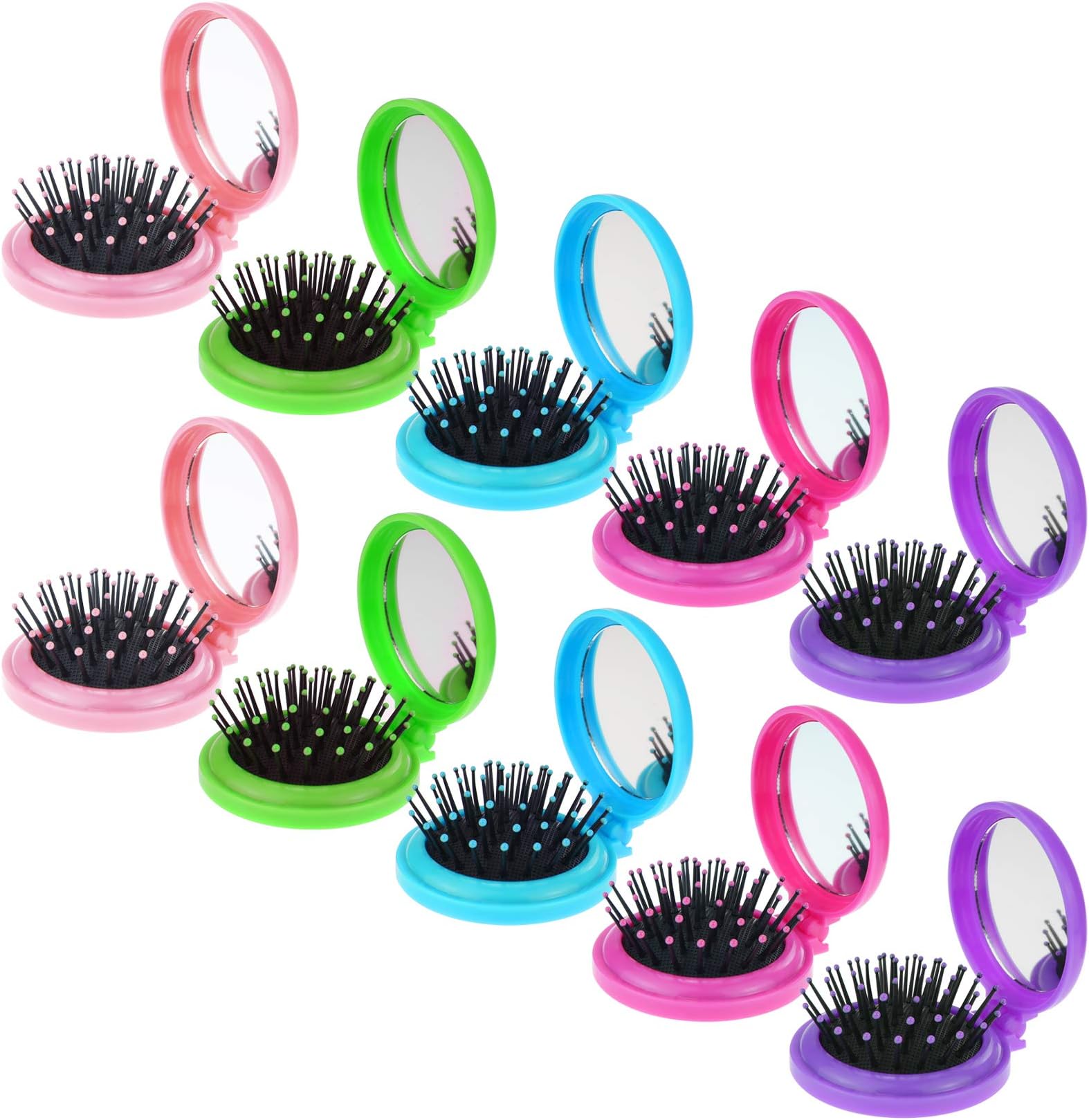 Amazon.com : 24PCS Wet Dry Hair Brush Folding Mini Travel Portable Soft ...