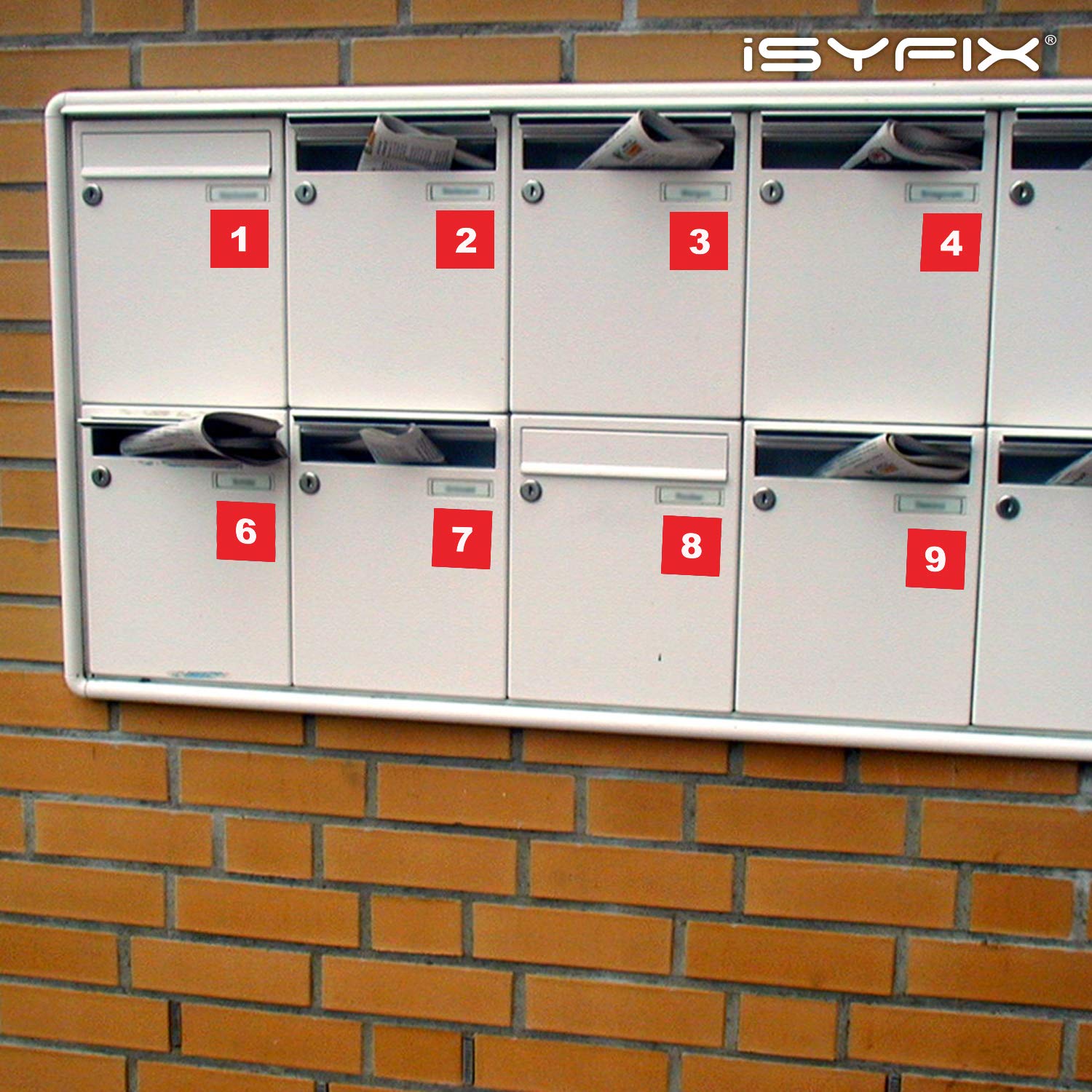 Snapklik.com : Red Consecutive Number Stickers 1 To 50, 2-inch, 1 Set ...