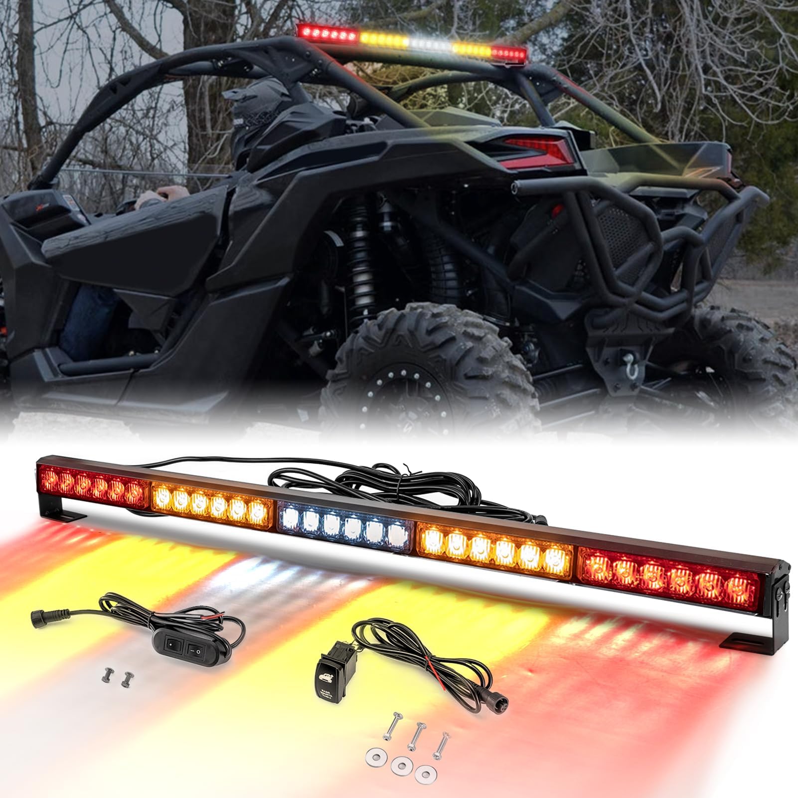 Amazon.com: WeiSen Multi-Function 30" Offroad LED Rear Chase Strobe ...