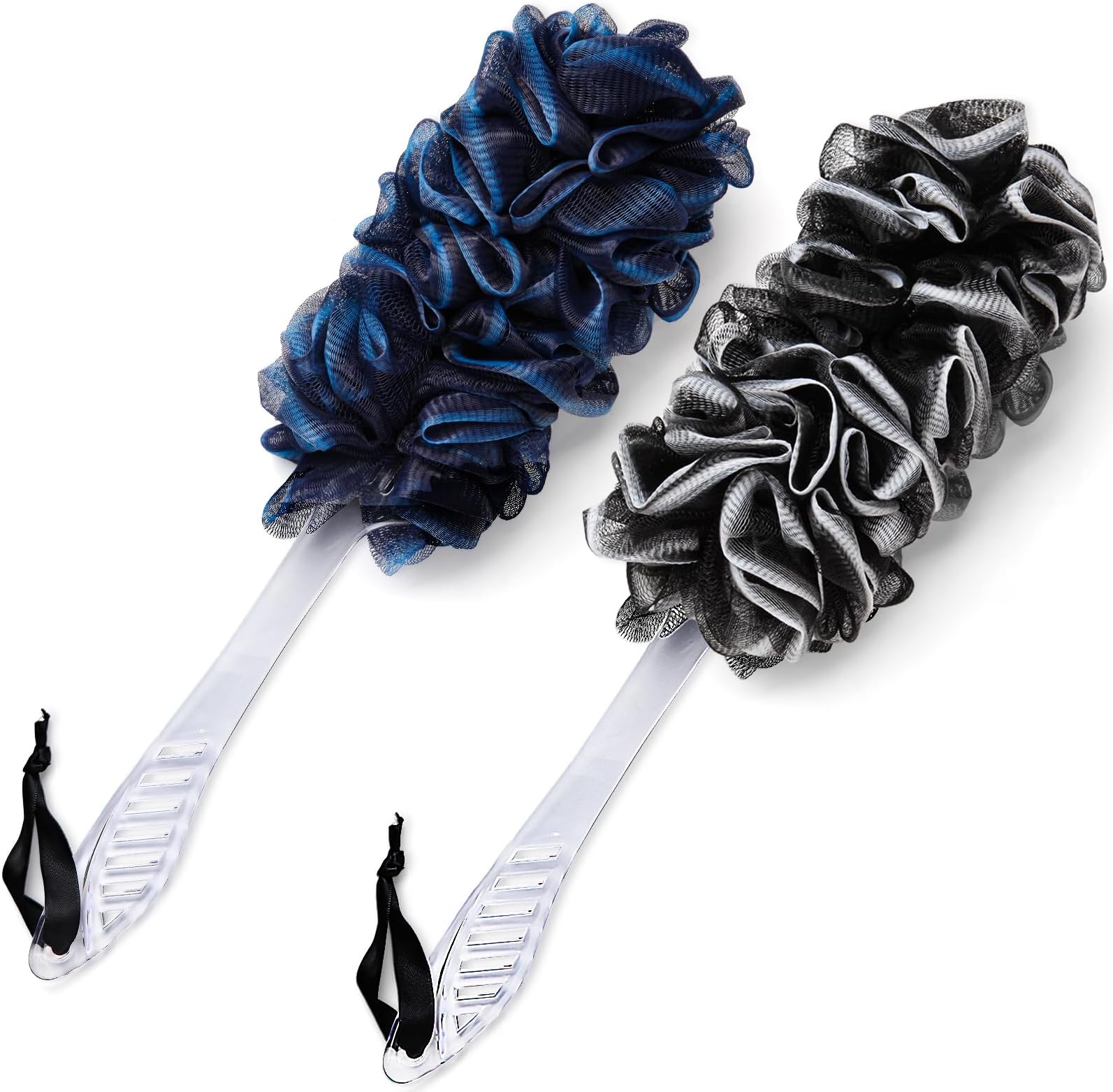 Amazon.com: 2Pack Loofah Sponge, Qewro Dual-Sided Loofah on a Stick ...