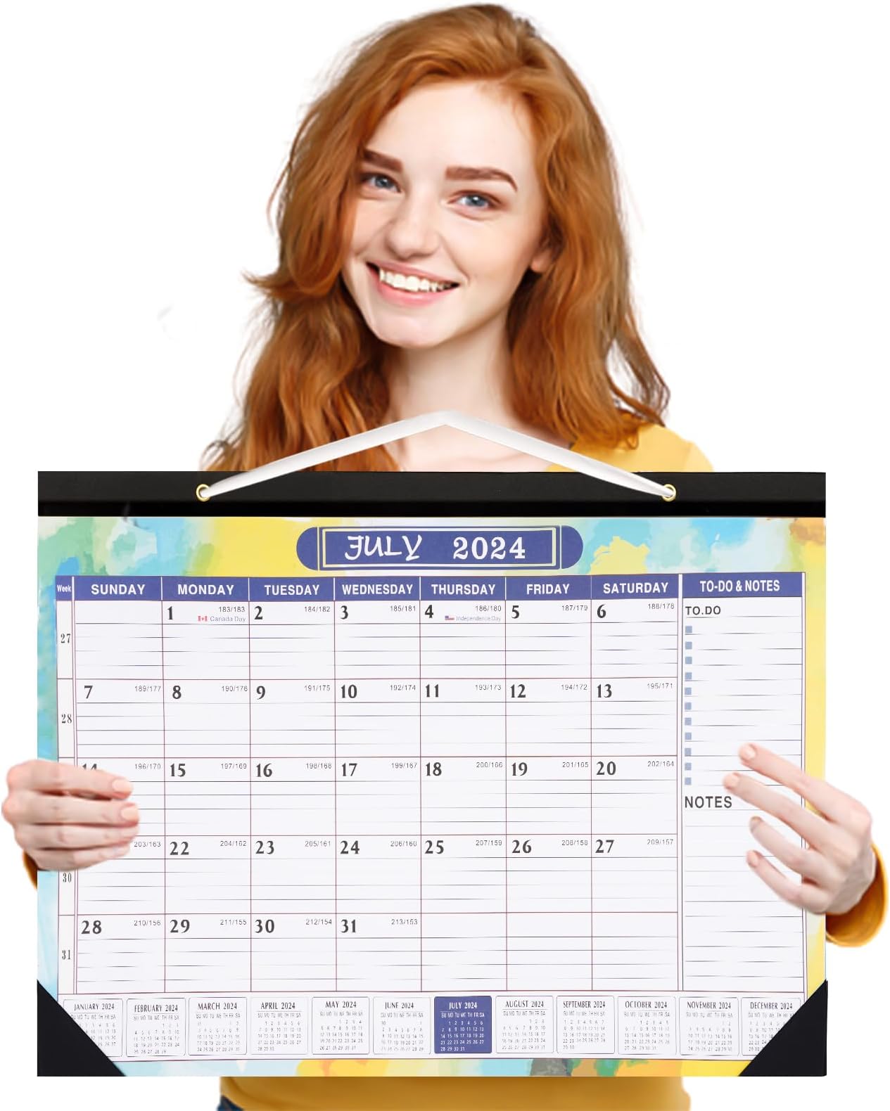 Wall Calendar 2024/25 UK, 2025 Calendar A3, 18 Month 2025 2024 Calendar ...