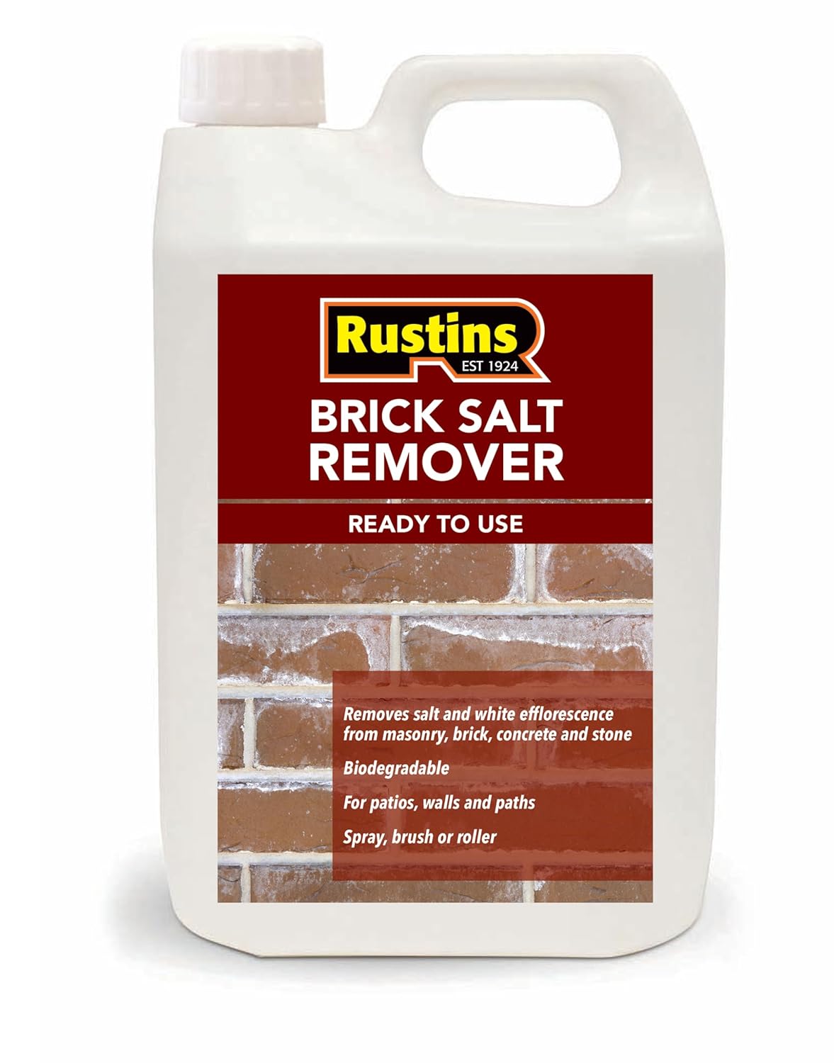 Rustins Brick Salt Remover, 4L, Ready to Use, Removes Salt and White ...