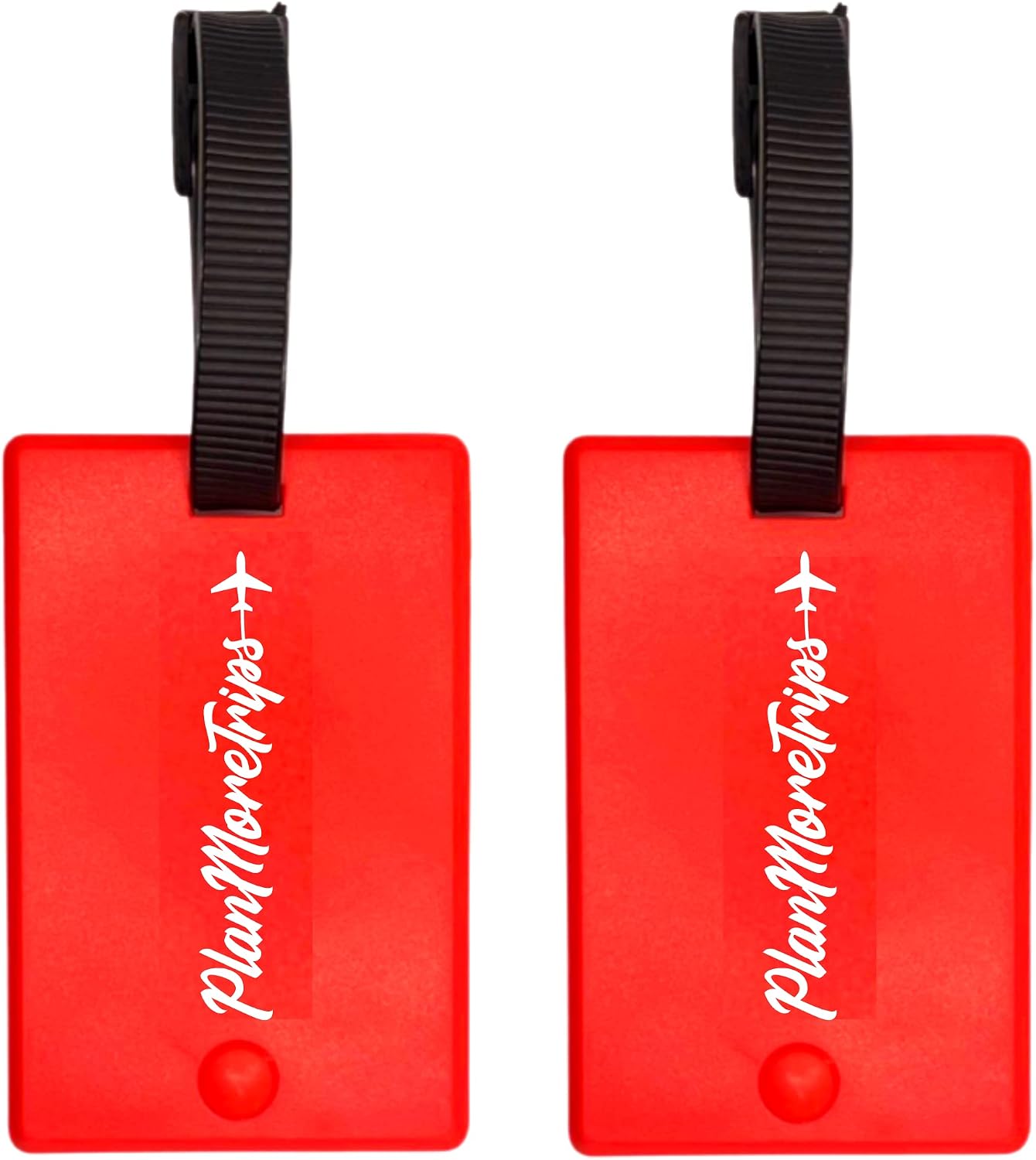 Amazon.com: Red Luggage Tags 2 Pack TSA Approved - Plastic Bag Tag Set ...