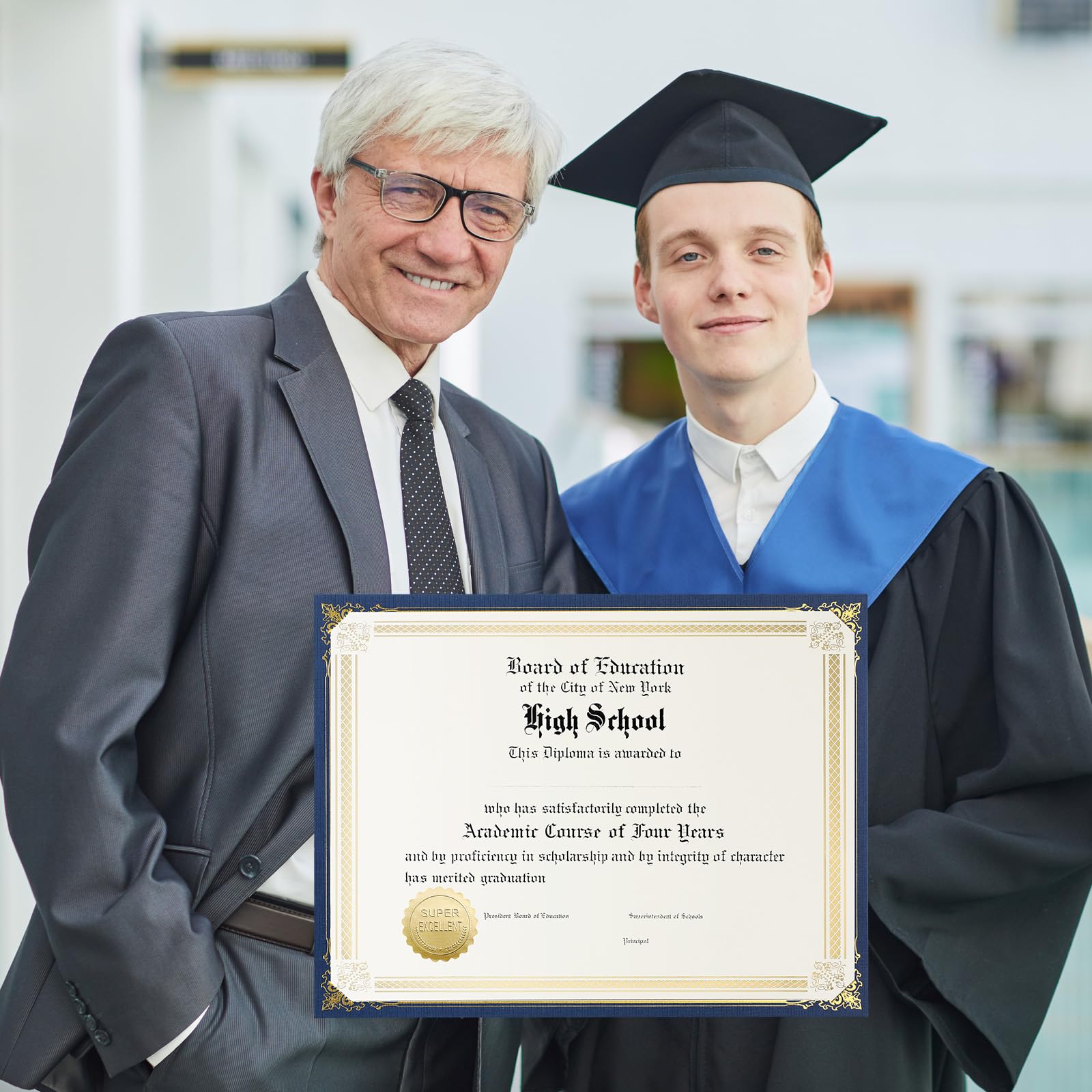 Snapklik.com : Kosiz 150 Pcs Certificate Kit Includes 50 Gold Foil ...