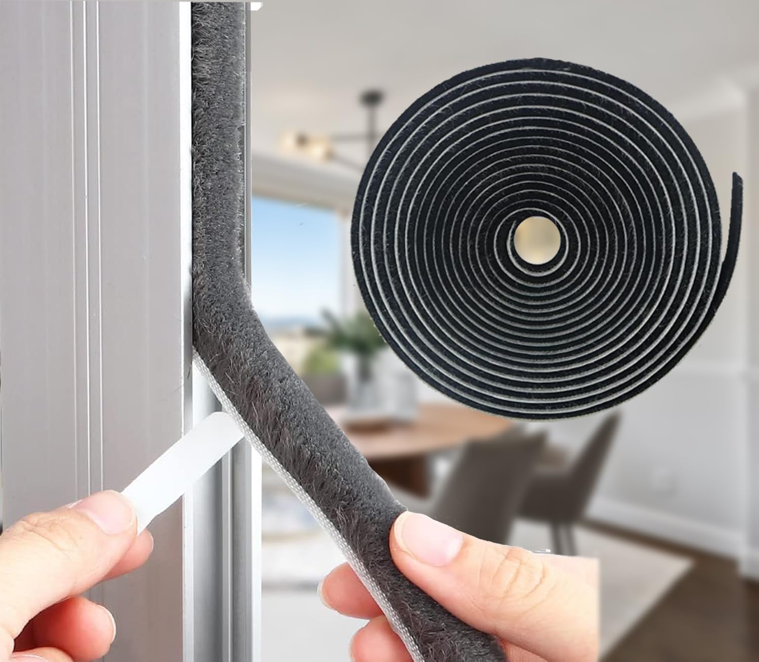 NNICEHTS Door Brush Weather Stripping for Sliding Windows Exterior ...
