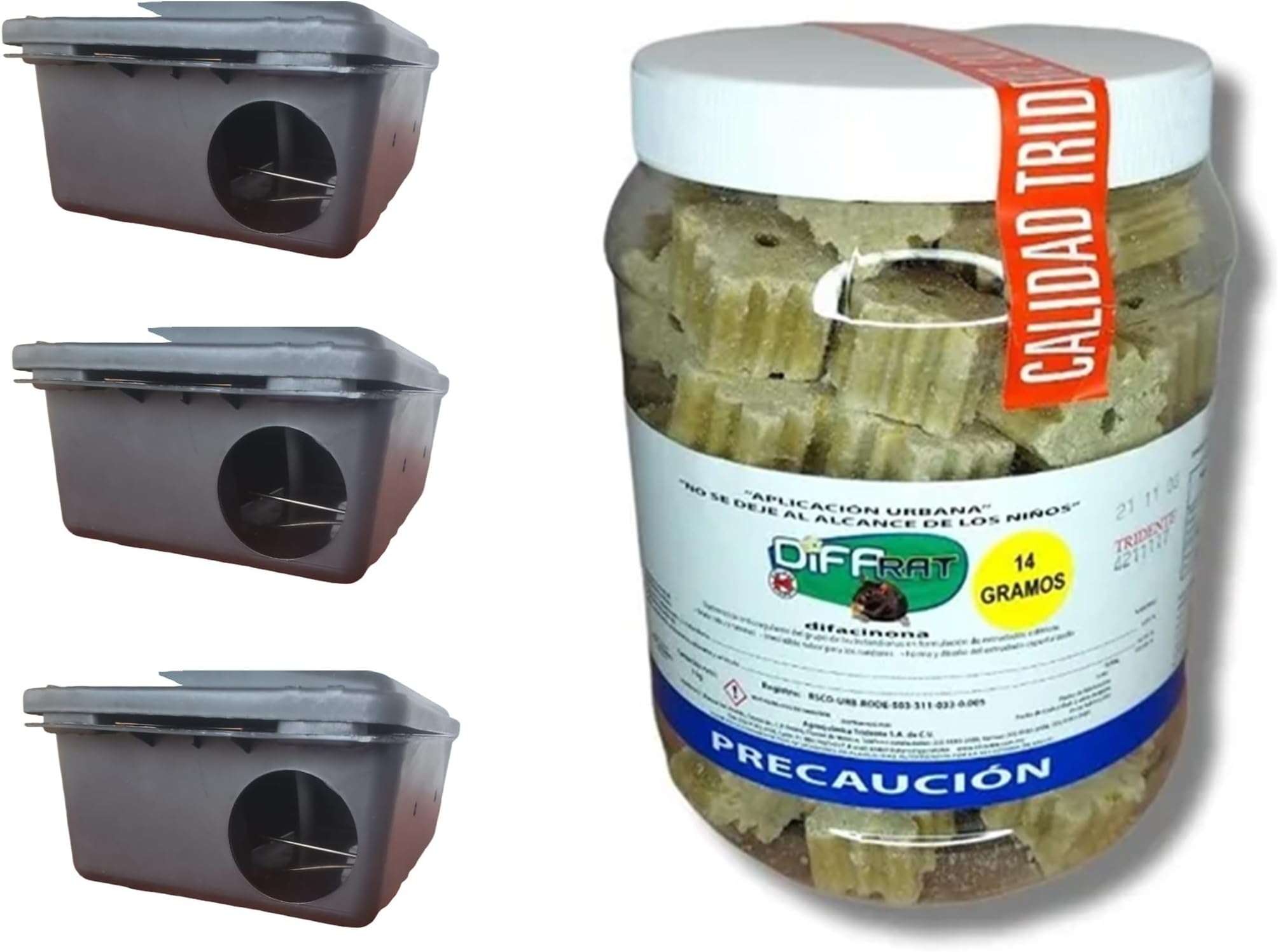 3 Trampas para Ratones y Ratas, cebadero de Paso, Resistente a ...