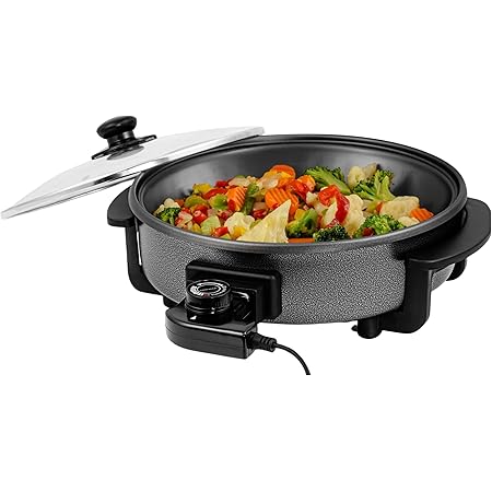 Amazon.com: OVENTE Electric Skillet and Frying Pan, 12 Inch Round ...